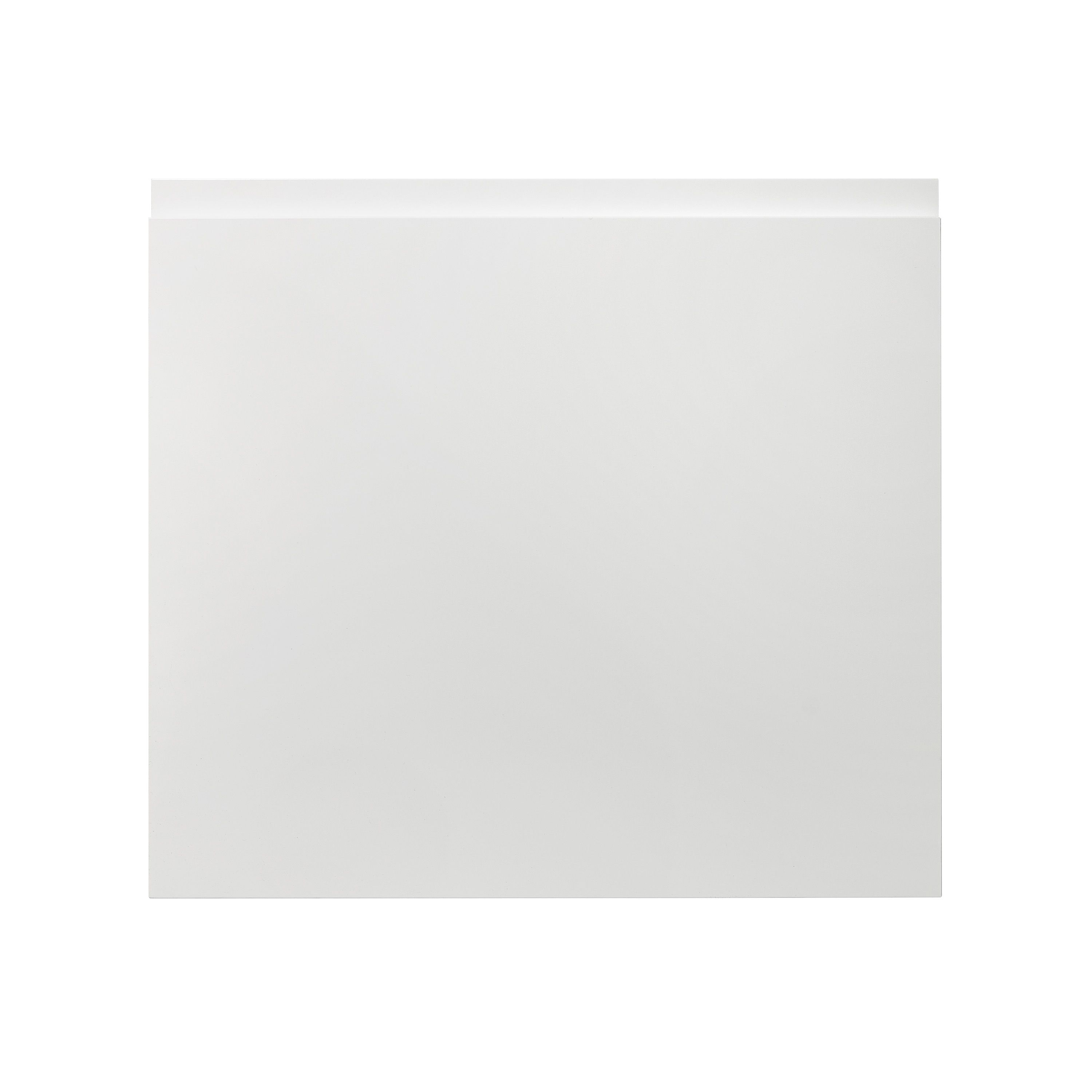 GoodHome Garcinia Gloss white integrated handle Appliance Cabinet door ...