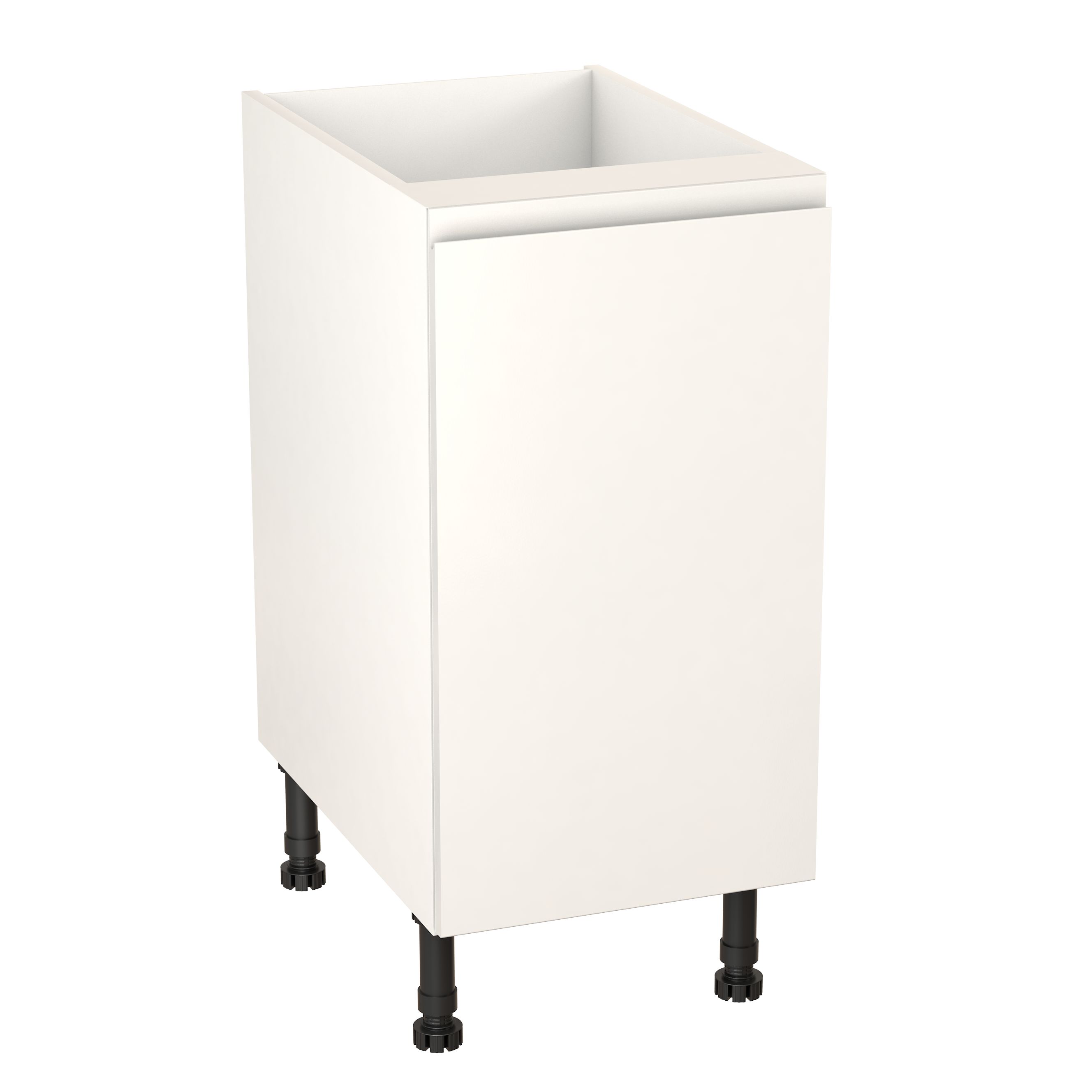 GoodHome Garcinia Gloss white integrated handle Base Kitchen cabinet (W ...