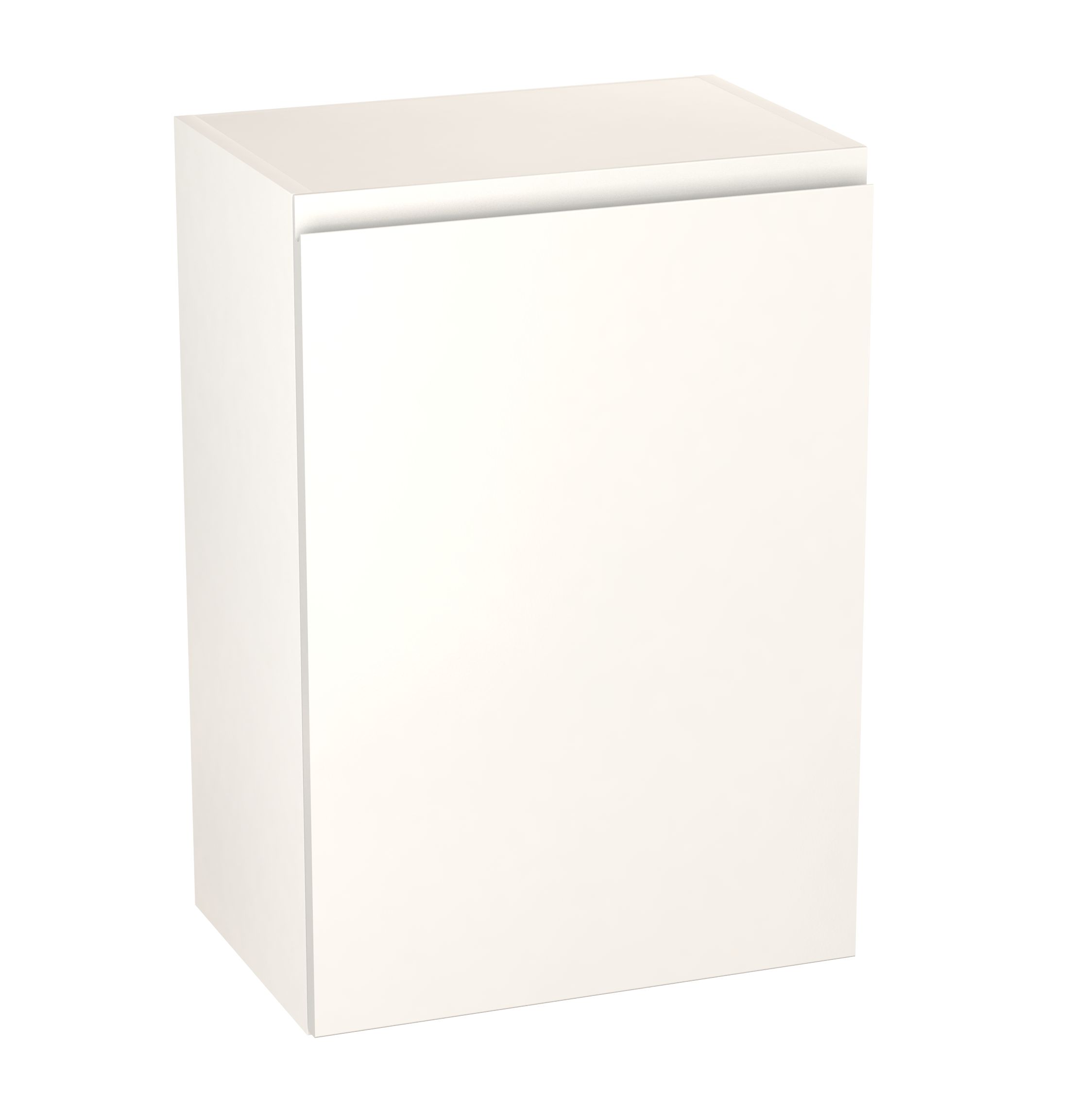 GoodHome Garcinia Gloss white integrated handle Wall Kitchen cabinet (W ...