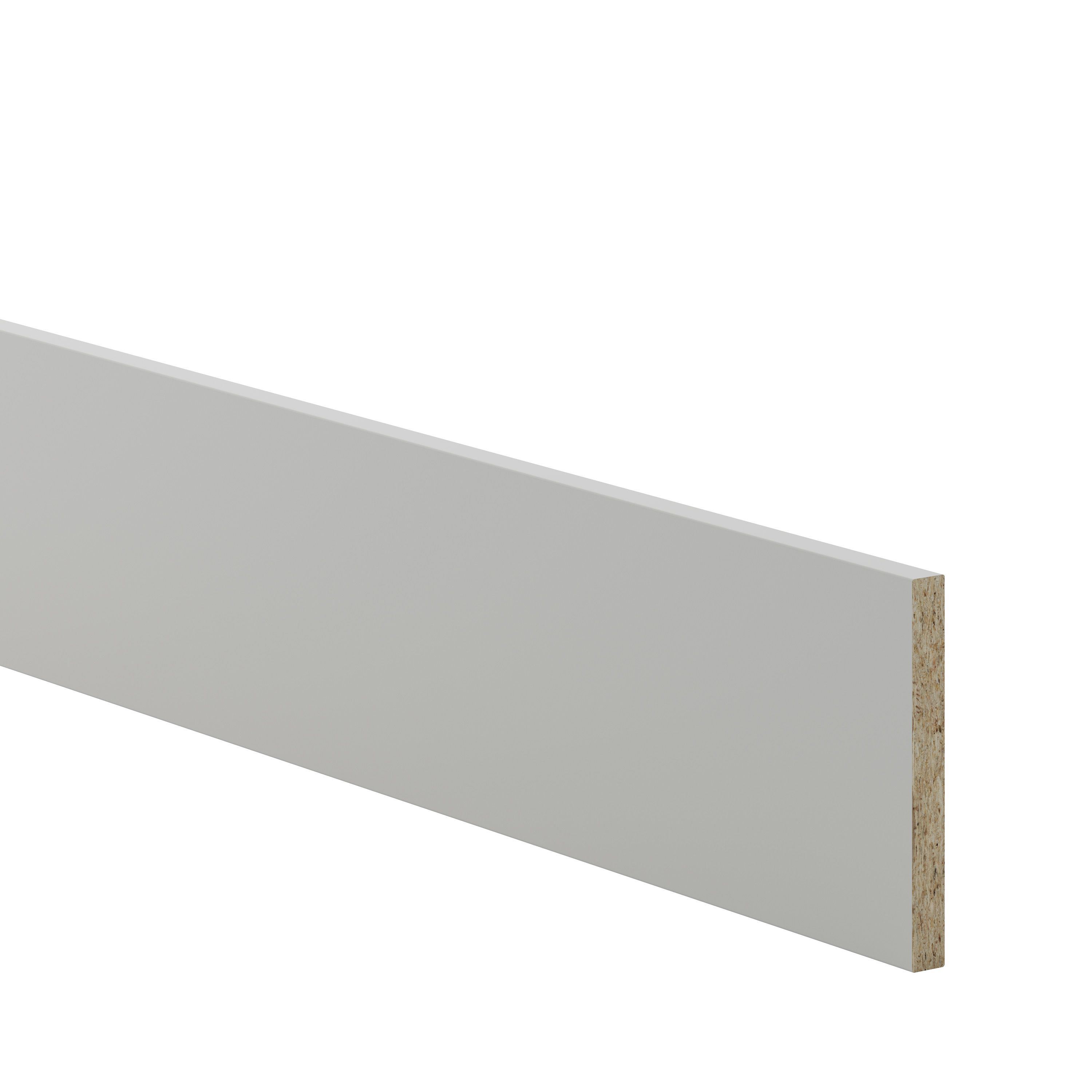 GoodHome Garcinia Grey Square edge Plinth, (L)2400mm | DIY at B&Q
