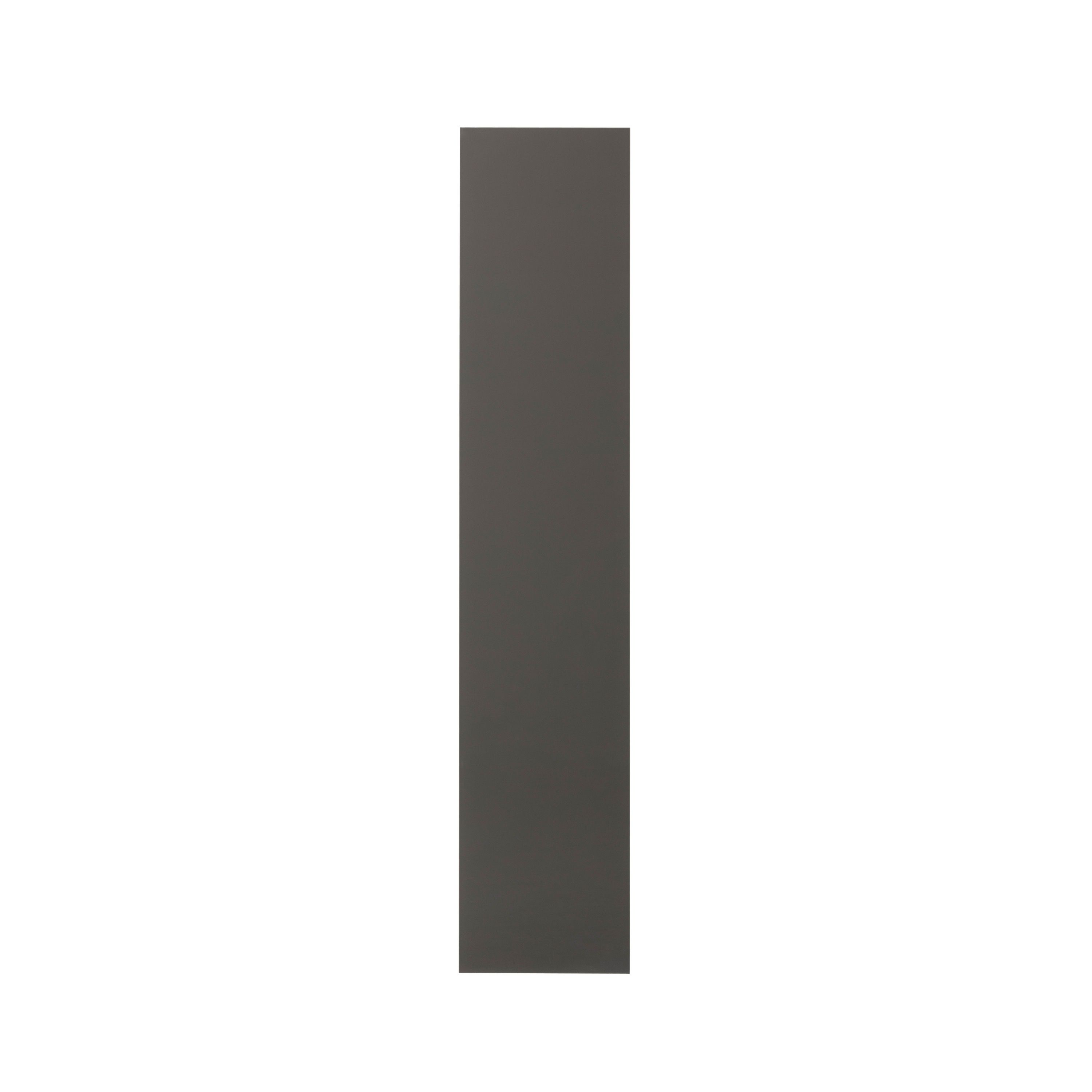 GoodHome Garcinia Integrated handle Gloss anthracite Tall larder ...