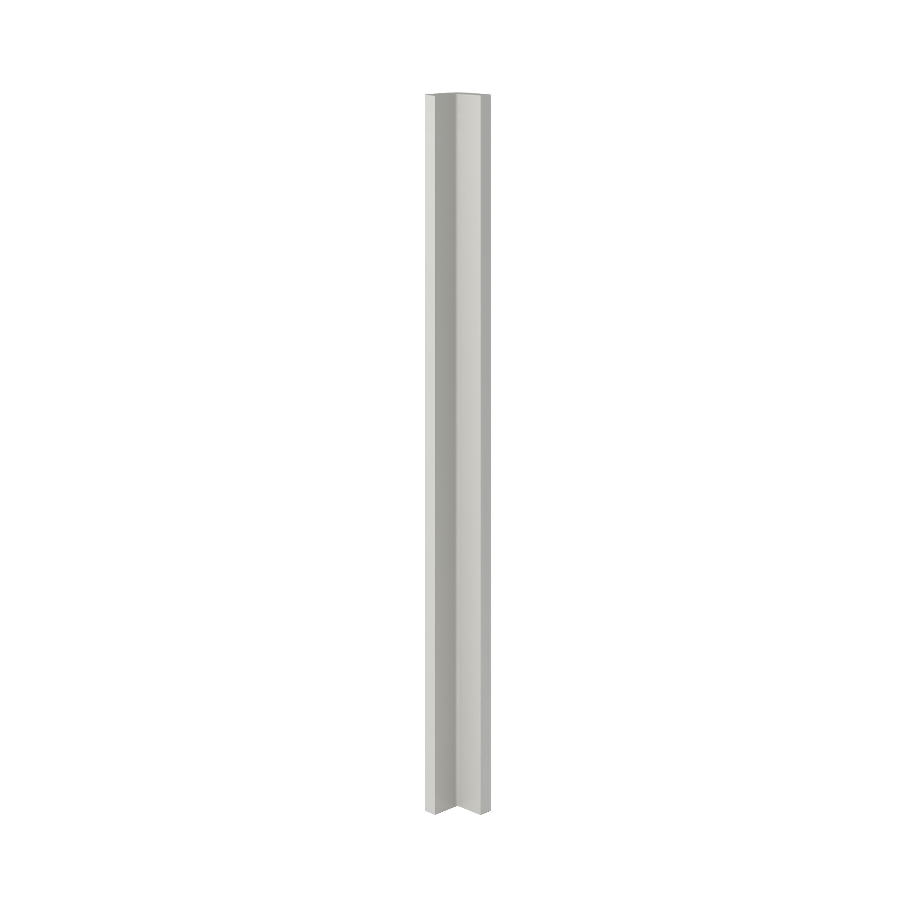 GoodHome Garcinia Integrated handle Matt grey Tall Wall corner post, (W ...