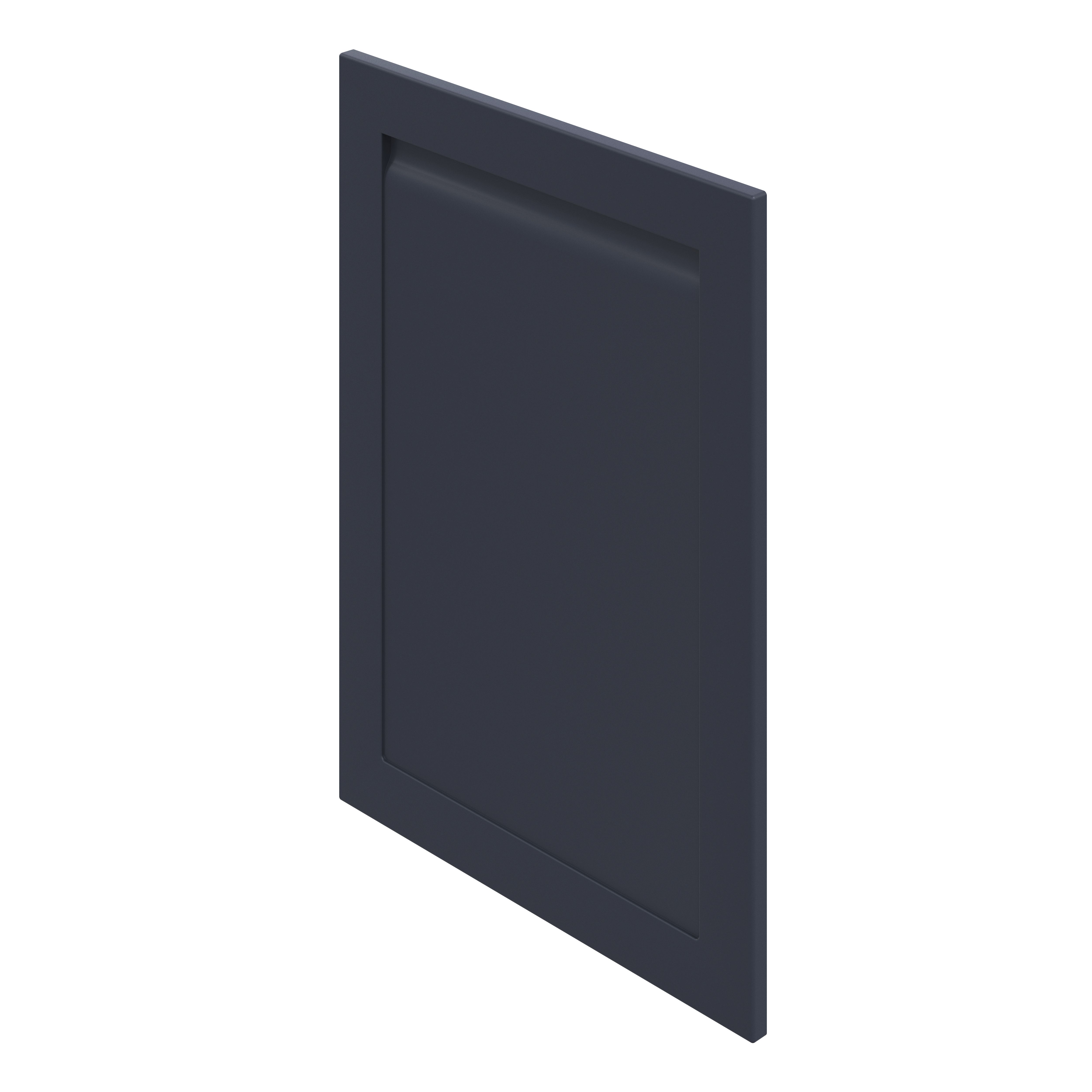 GoodHome Garcinia Integrated handle Matt navy blue Shaker Tall ...