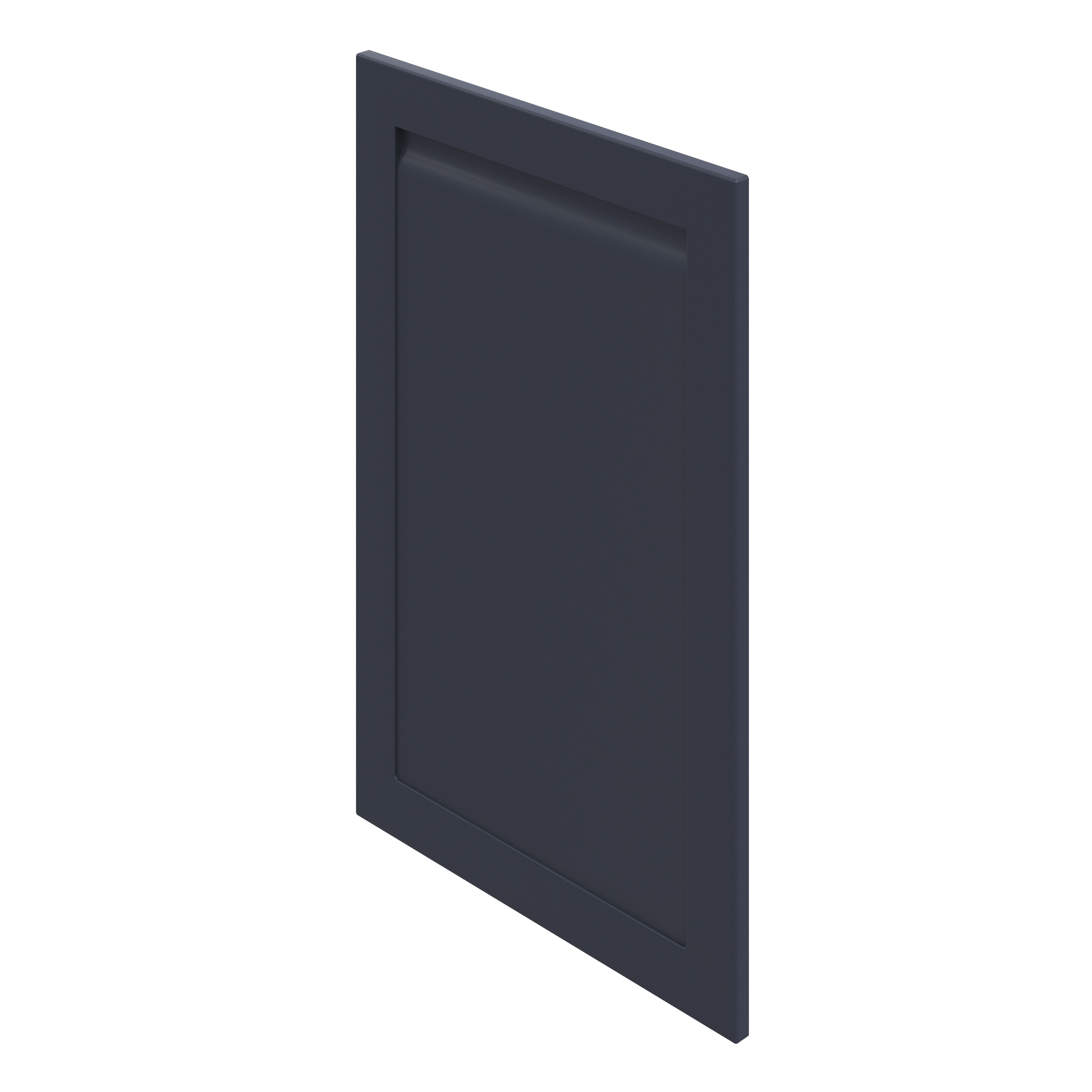 GoodHome Garcinia Integrated handle Matt navy blue Shaker Tall wall ...