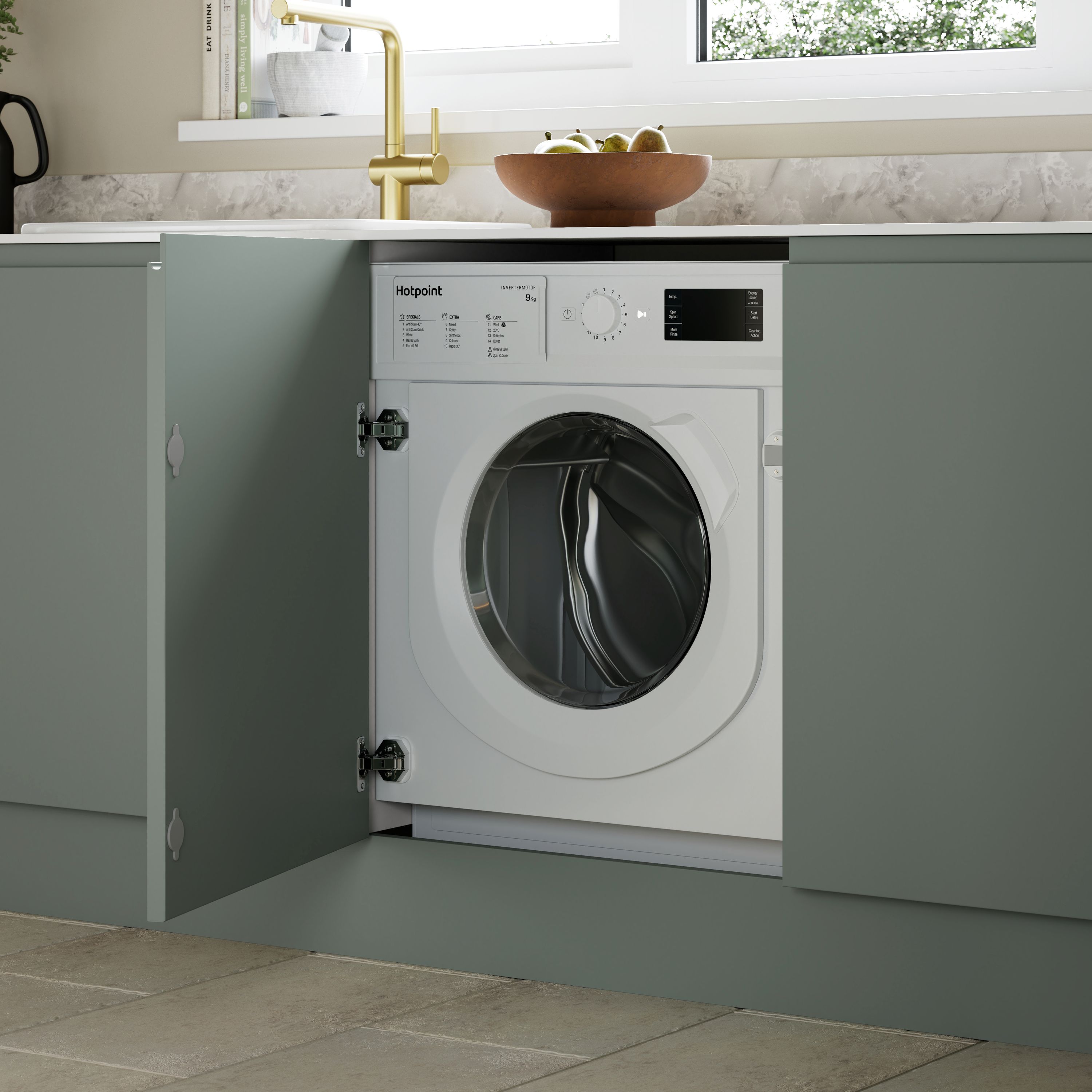 GoodHome Garcinia Matt reed green Standard End panel (H)934mm (W)350mm