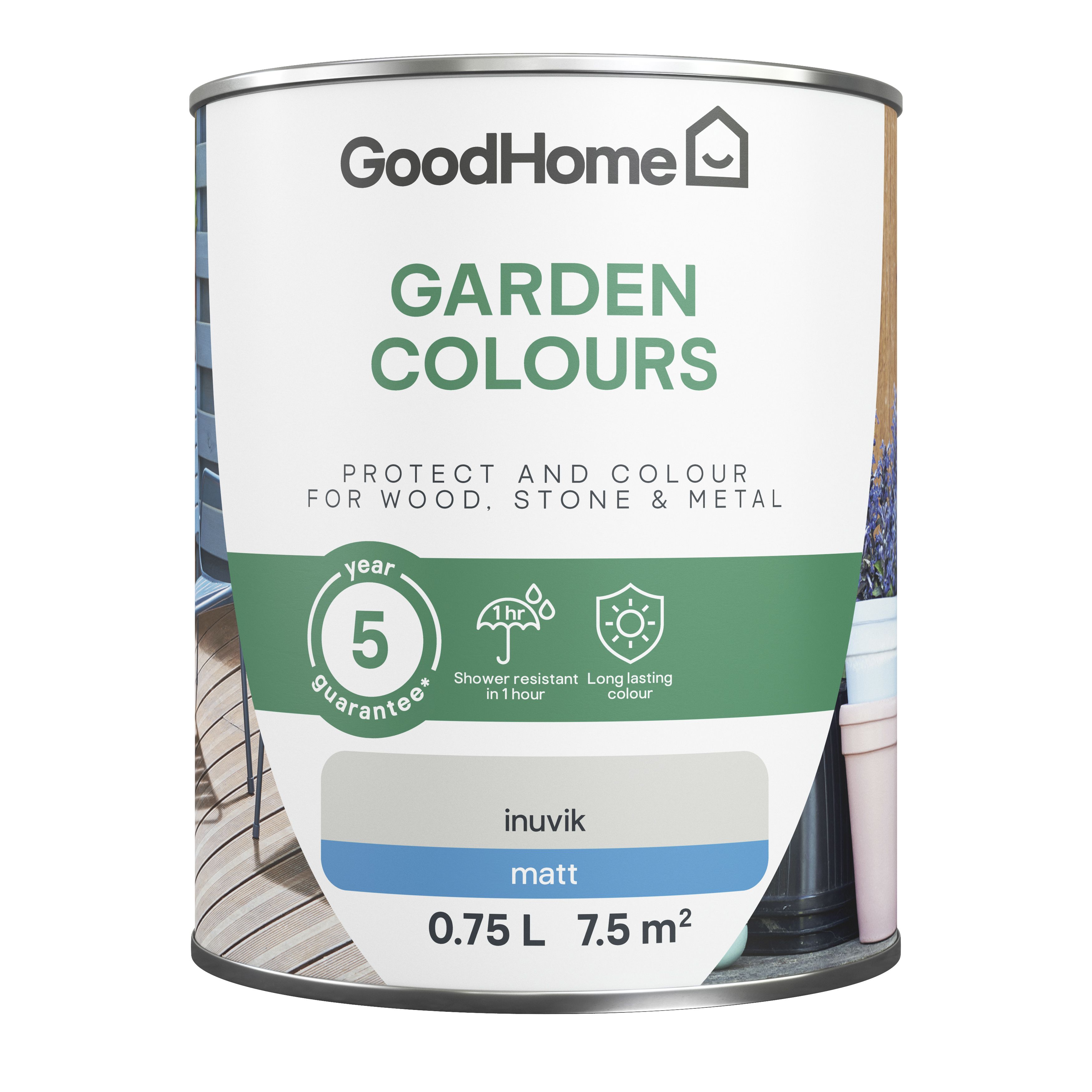 GoodHome Garden colours Inuvik Matt Multi-surface paint, 750ml