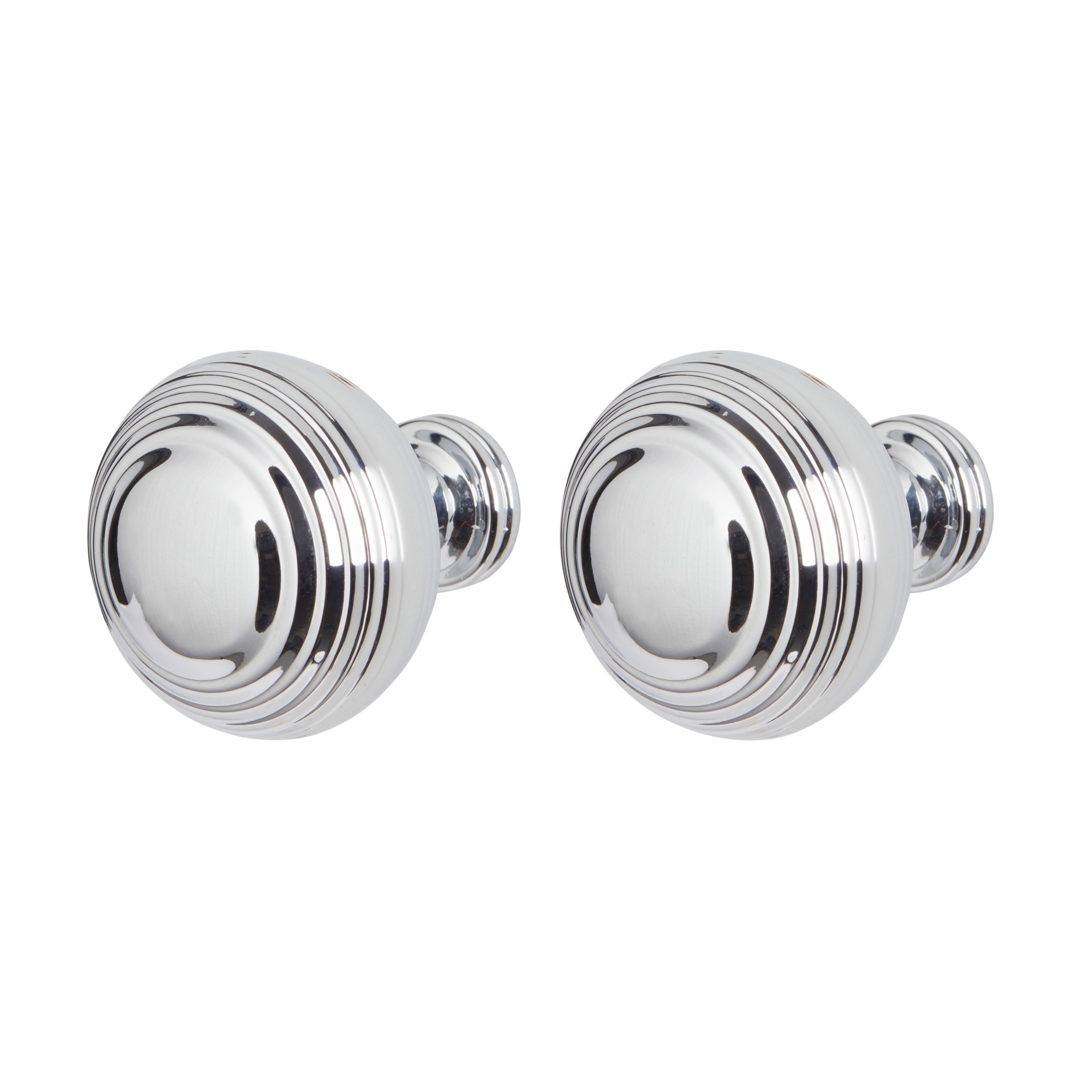 GoodHome Garni Chrome effect Kitchen cabinets Round Handle (L)3.2cm ...