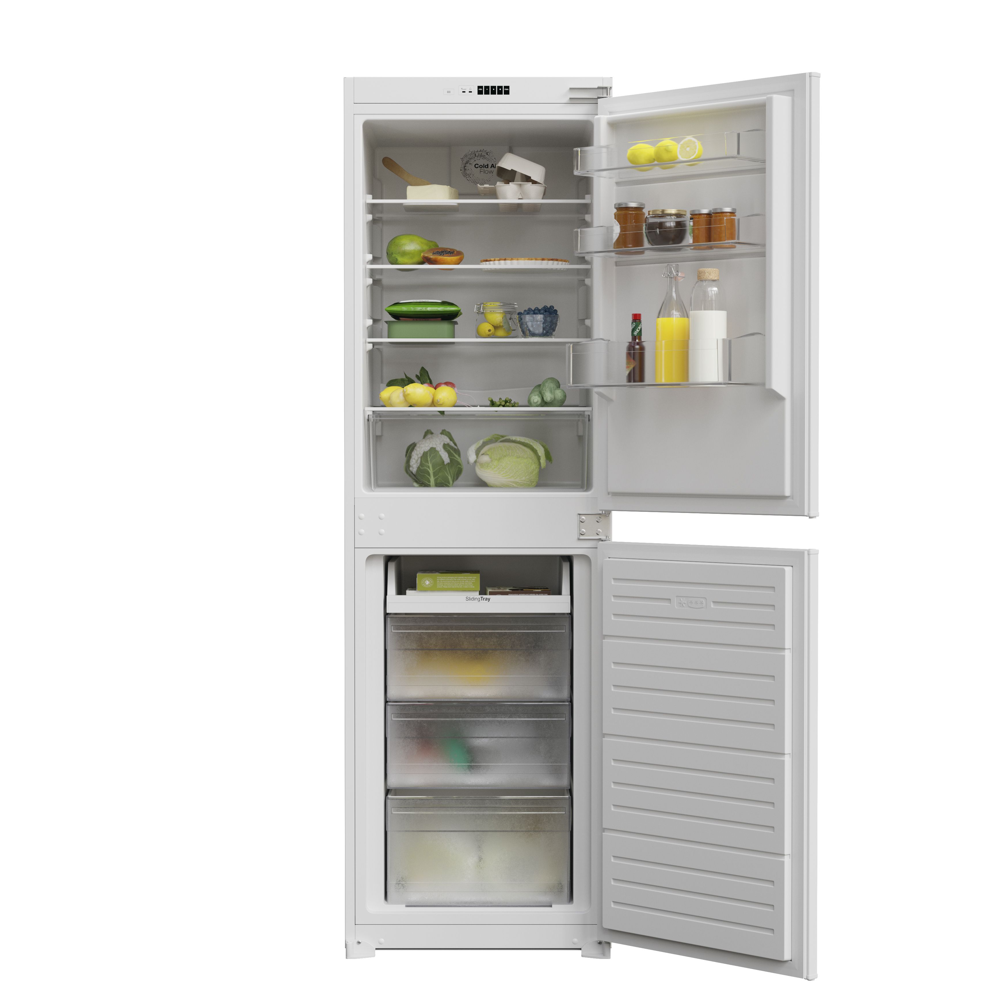 GoodHome GHBI5050UK 50:50 Classic Built-in Frost free Fridge freezer ...