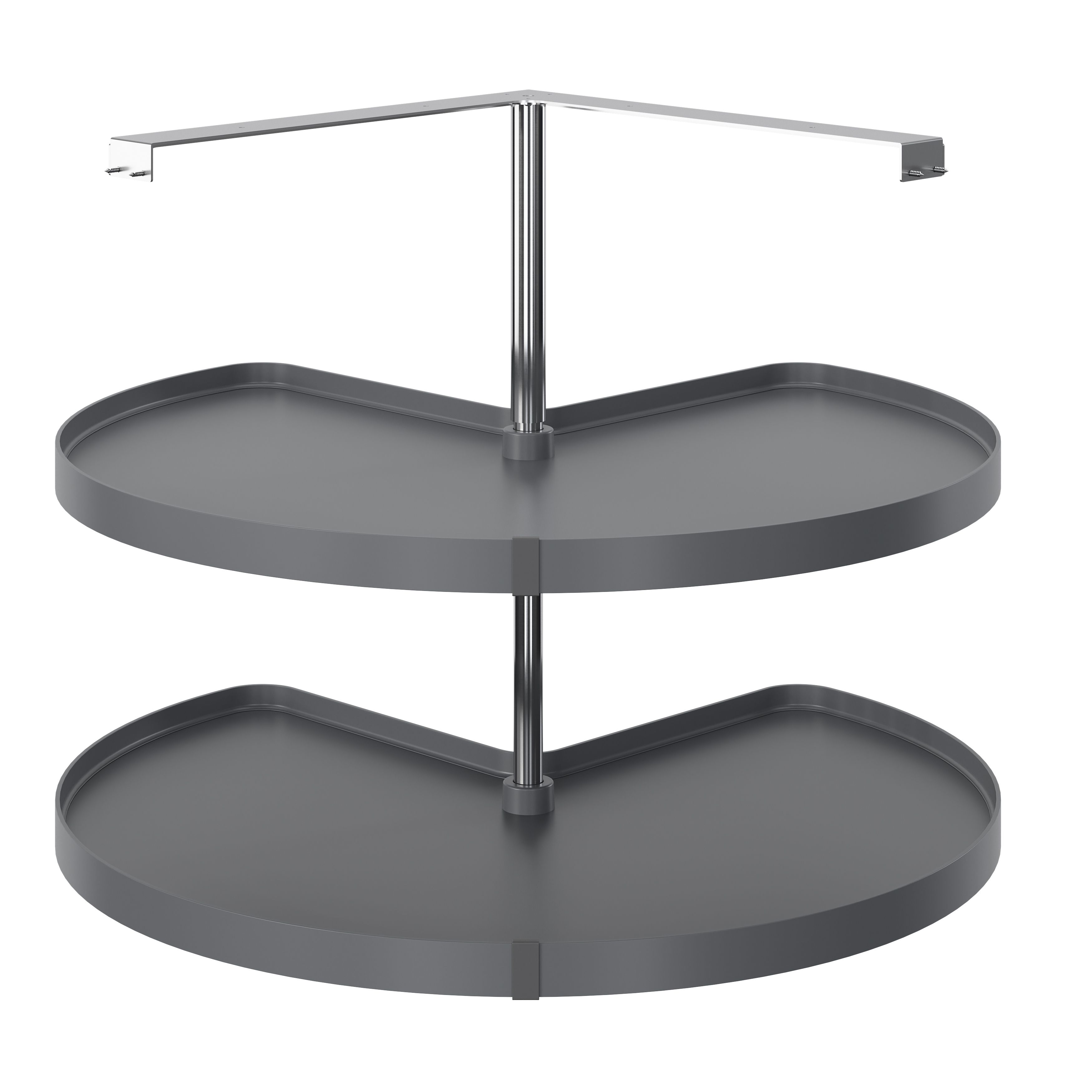GoodHome Grey Corner cabinet carousel W 830mm