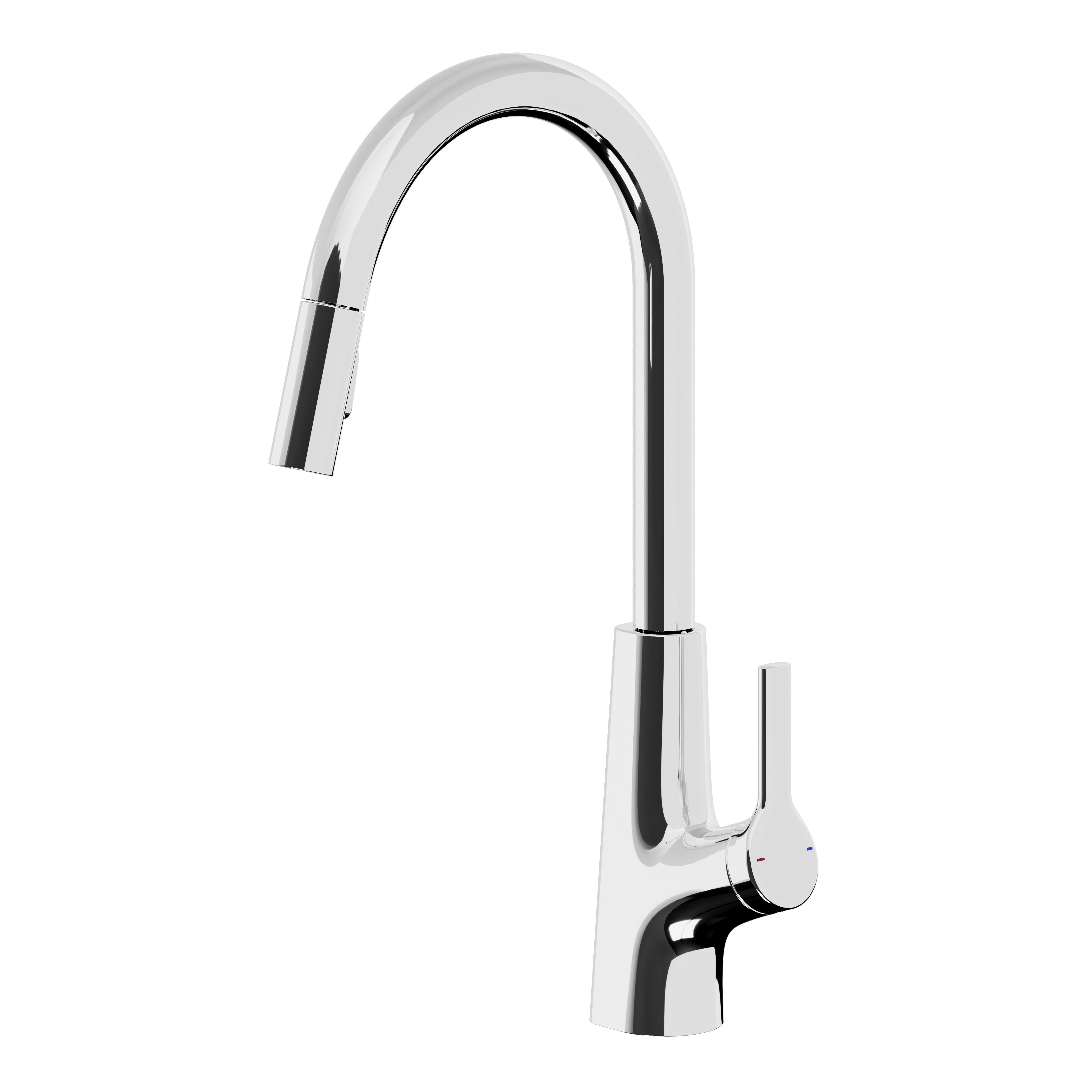 Buy GoodHome Guntur Chrome-plated Kitchen Side lever pull out Sensor ...