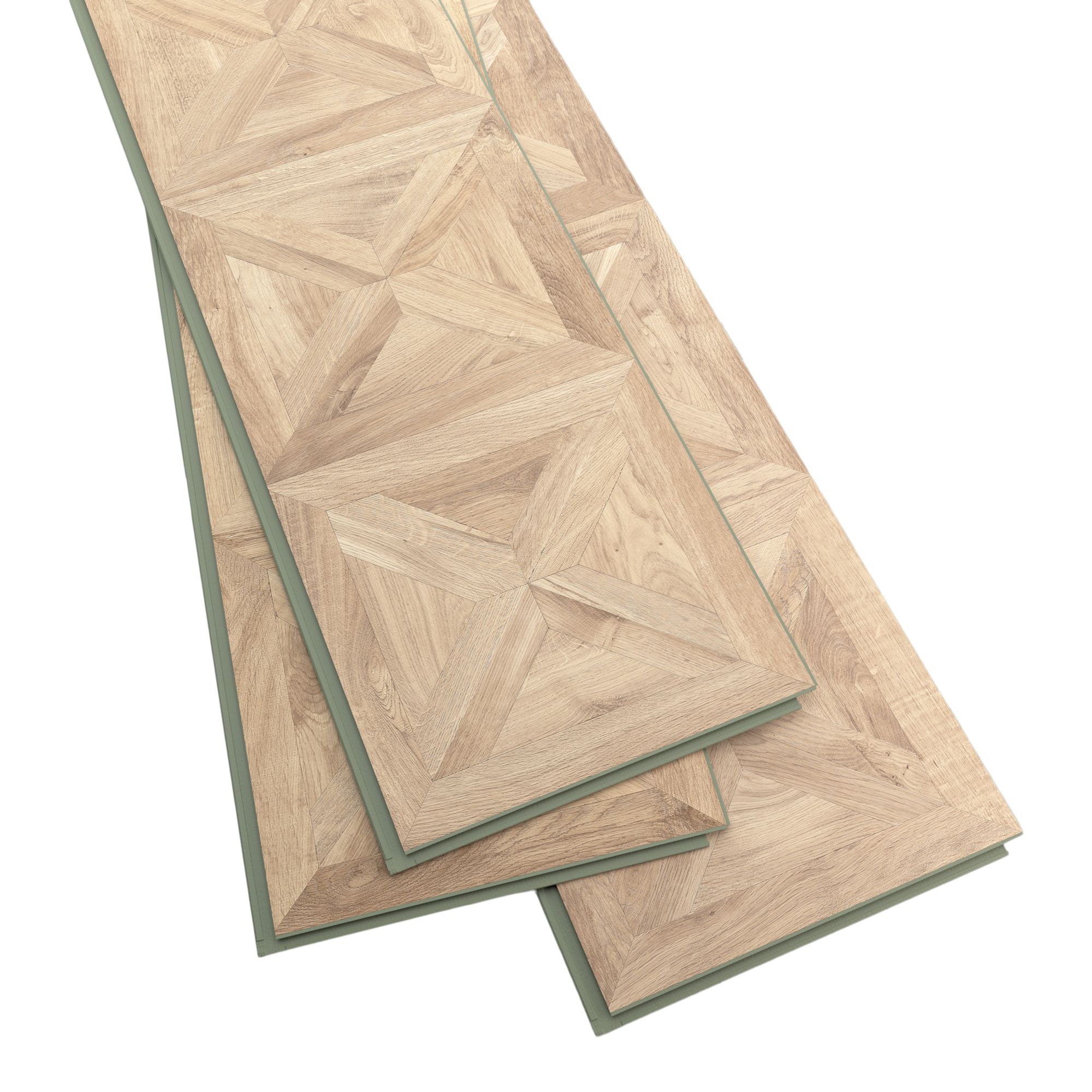 GoodHome Hackney Marquetry Natural oak effect Embossed Laminate ...