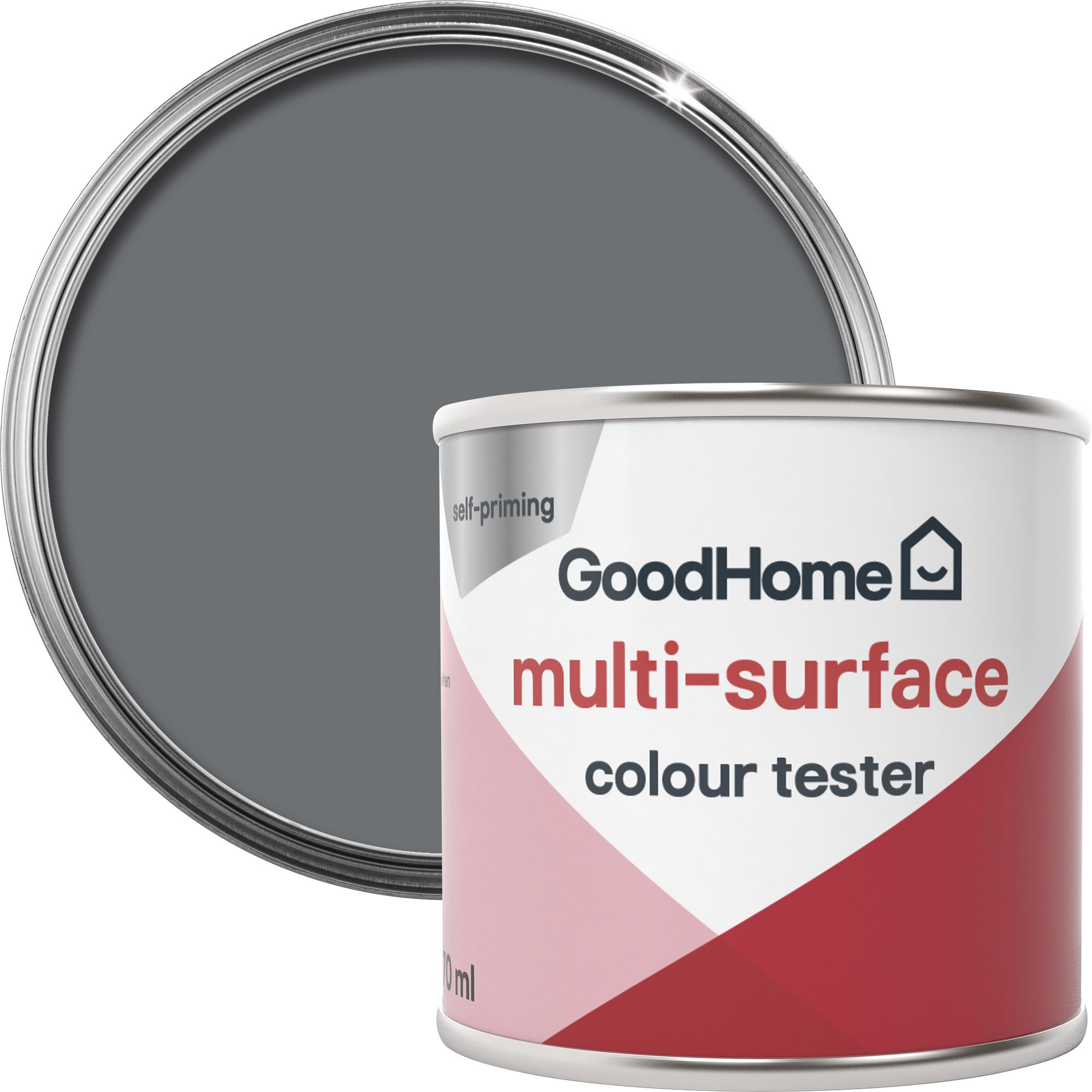 GoodHome Hamilton Satin Multi-surface paint, 70ml Tester pot | DIY at B&Q