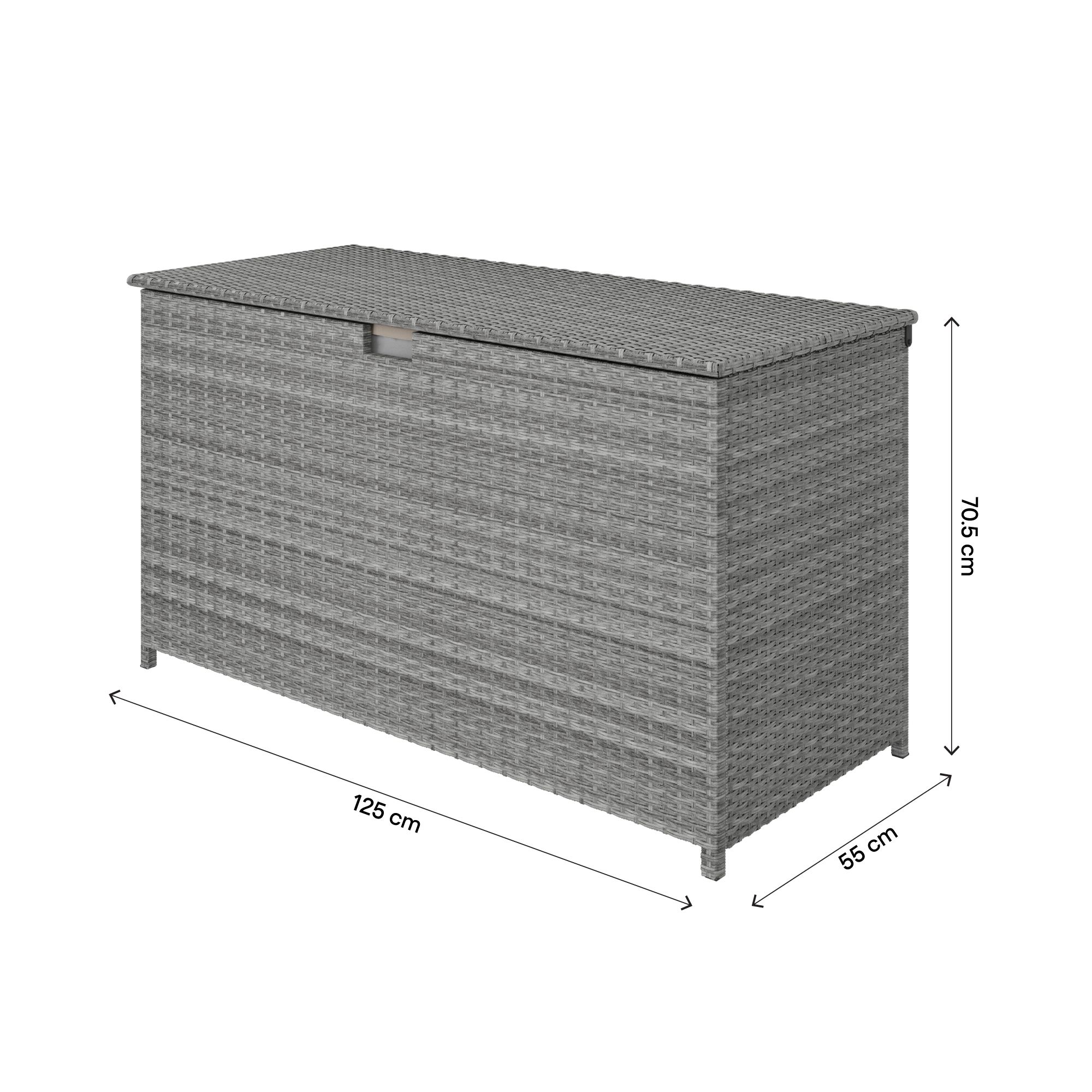 GoodHome Hamilton Steeple grey Plastic Rattan effect Storage box (W ...