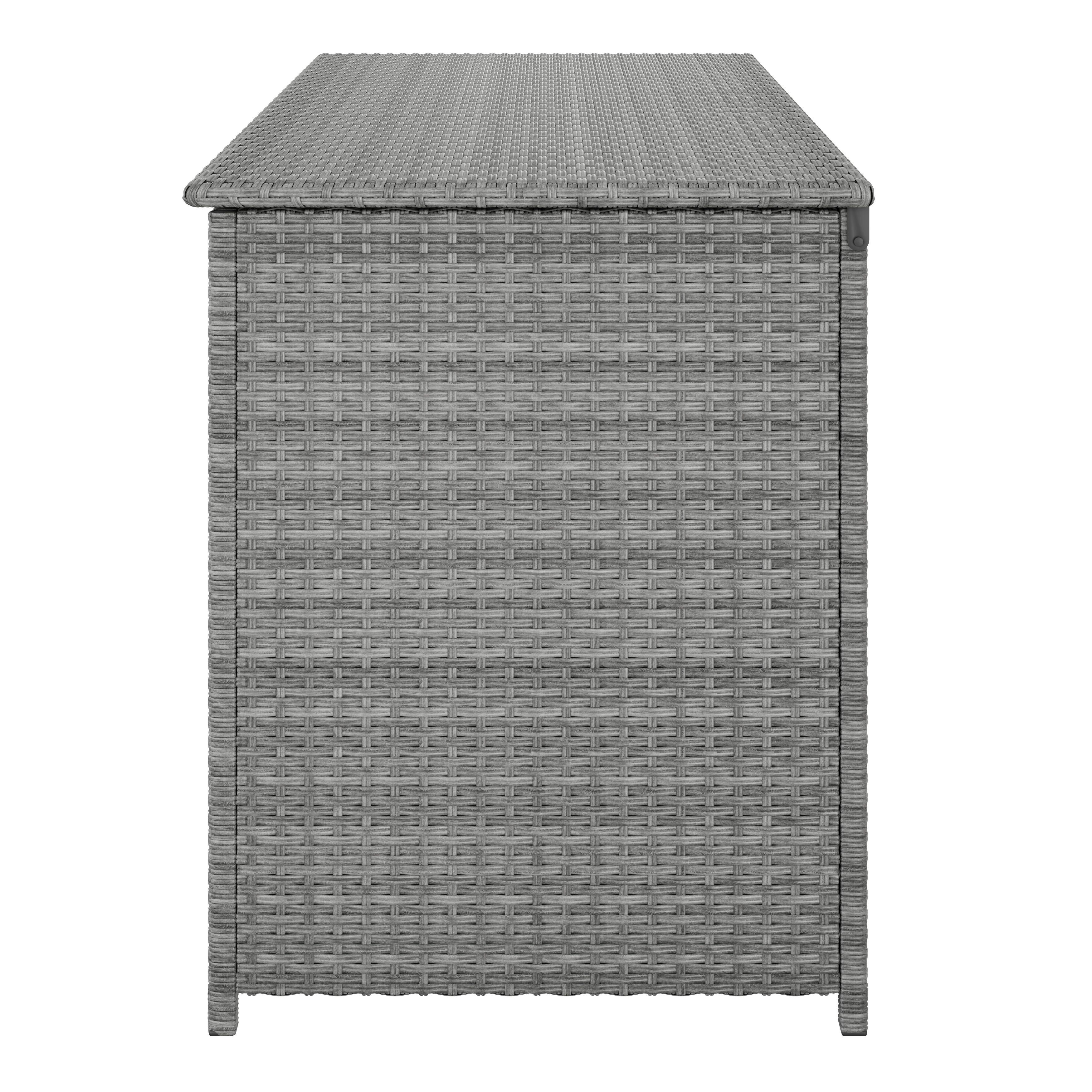 GoodHome Hamilton Steeple grey Plastic Rattan effect Storage box (W ...