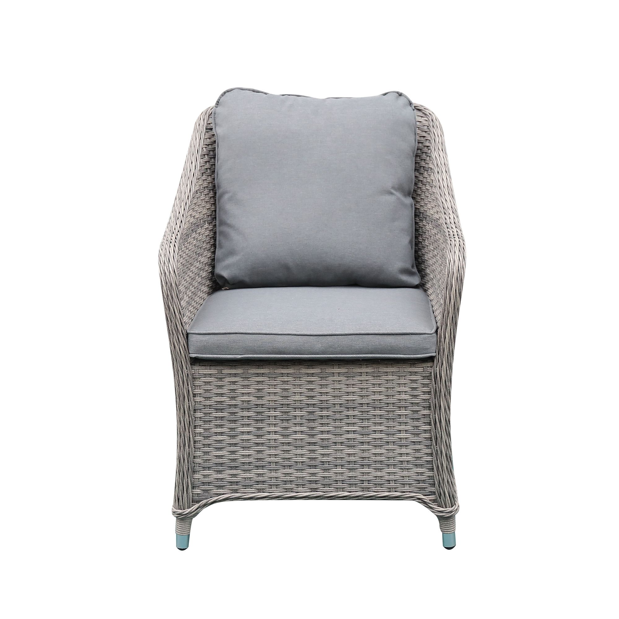 GoodHome Hamilton Steeple grey Rattan effect Armchair