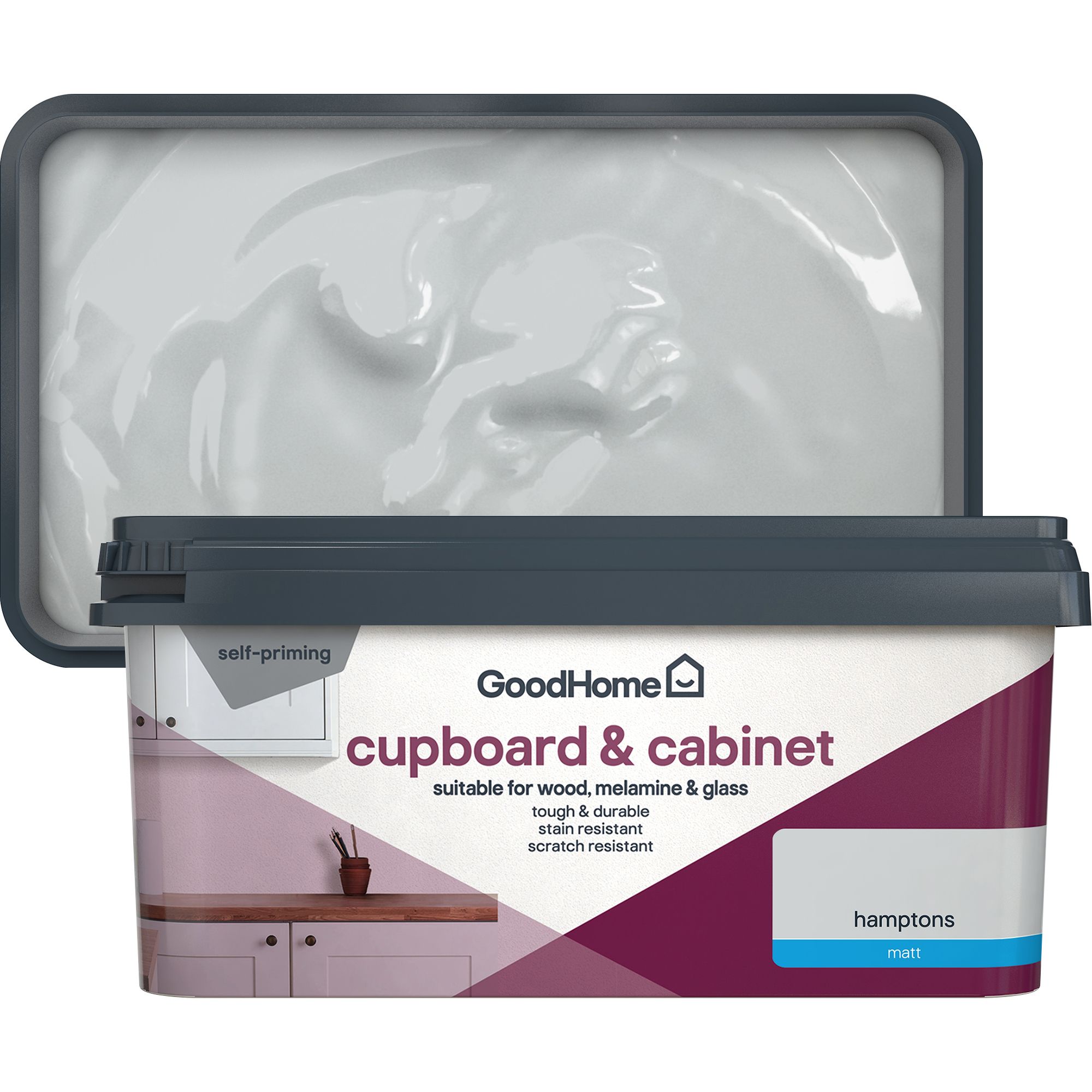 GoodHome Hamptons Matt Cupboard & cabinet paint, 2L