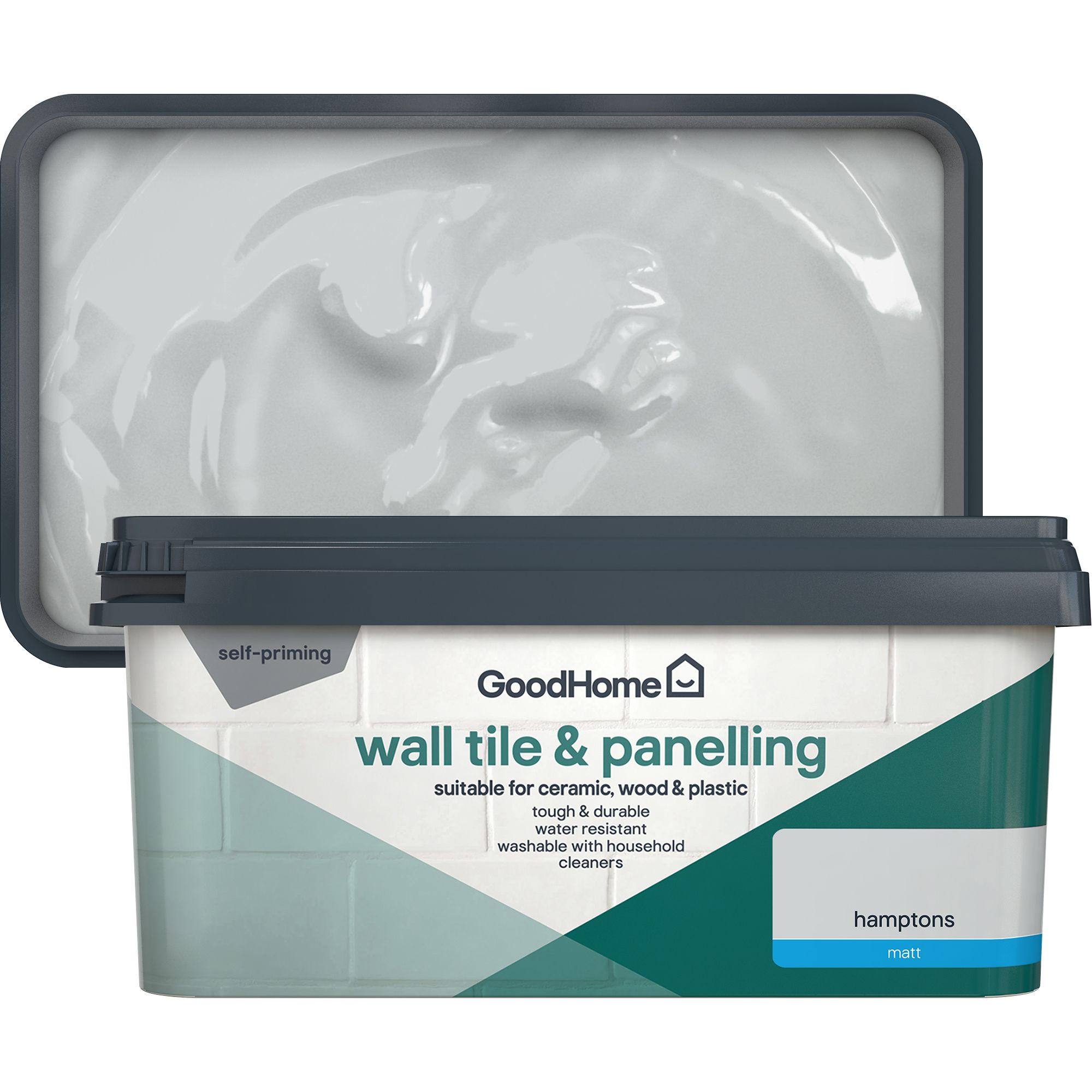 GoodHome Hamptons Matt Wall tile & panelling paint, 2L
