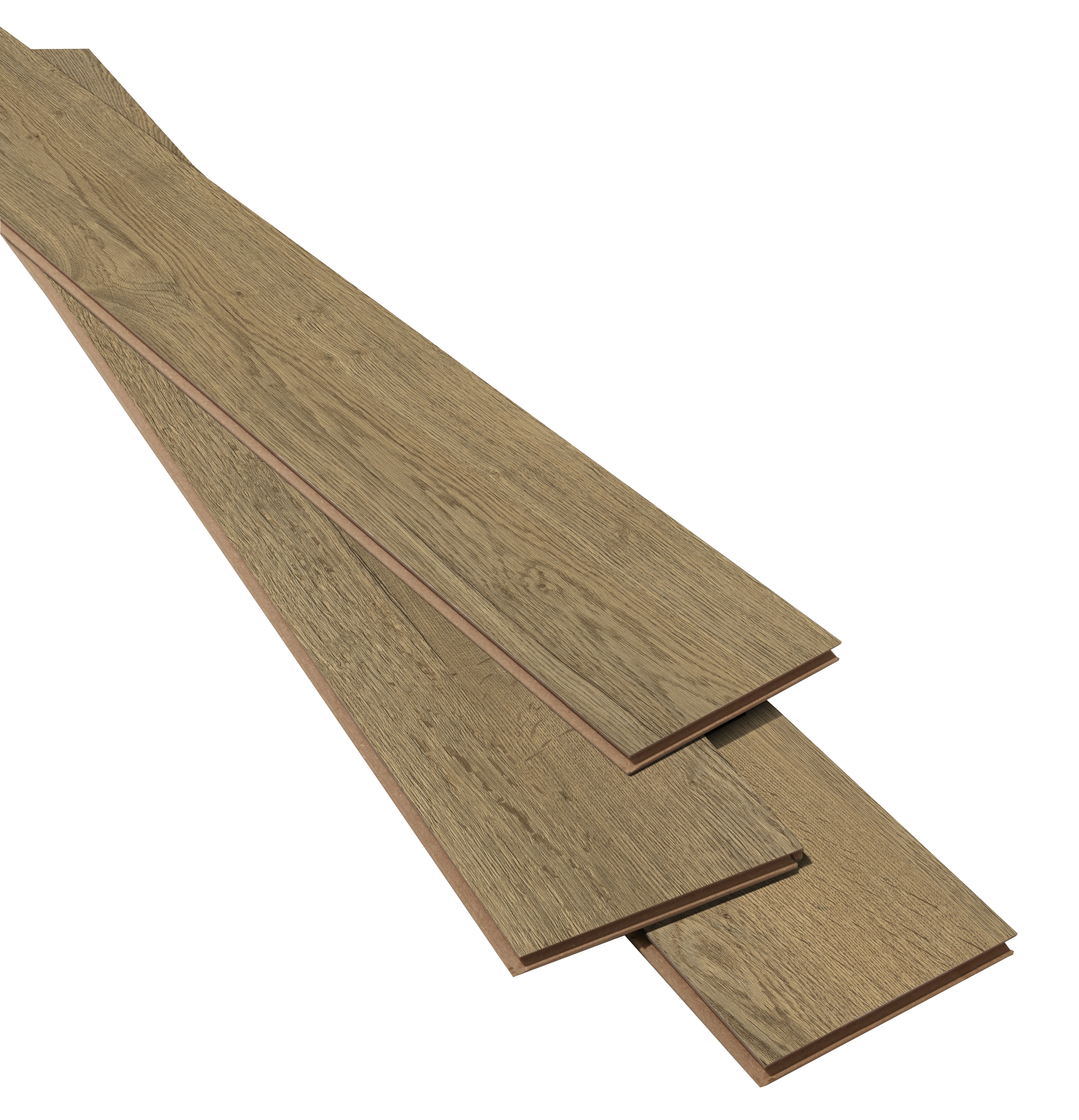 GoodHome Helmsley Dark Wood effect Laminate Flooring Sample | DIY at B&Q