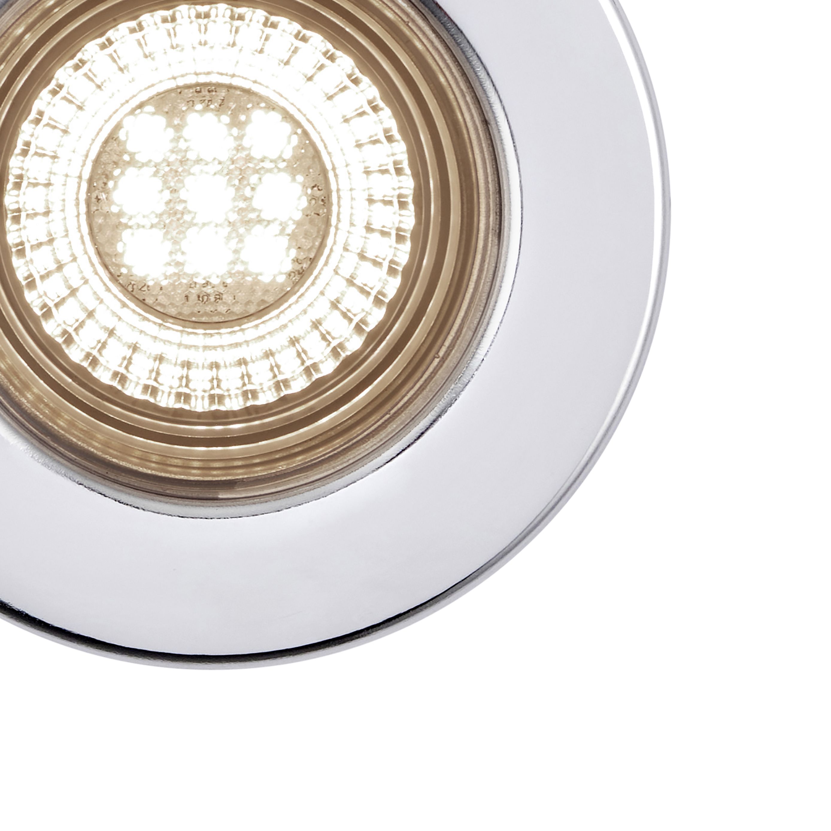 GoodHome Hodgkin Chrome effect Fixed LED Fire-rated Neutral white ...