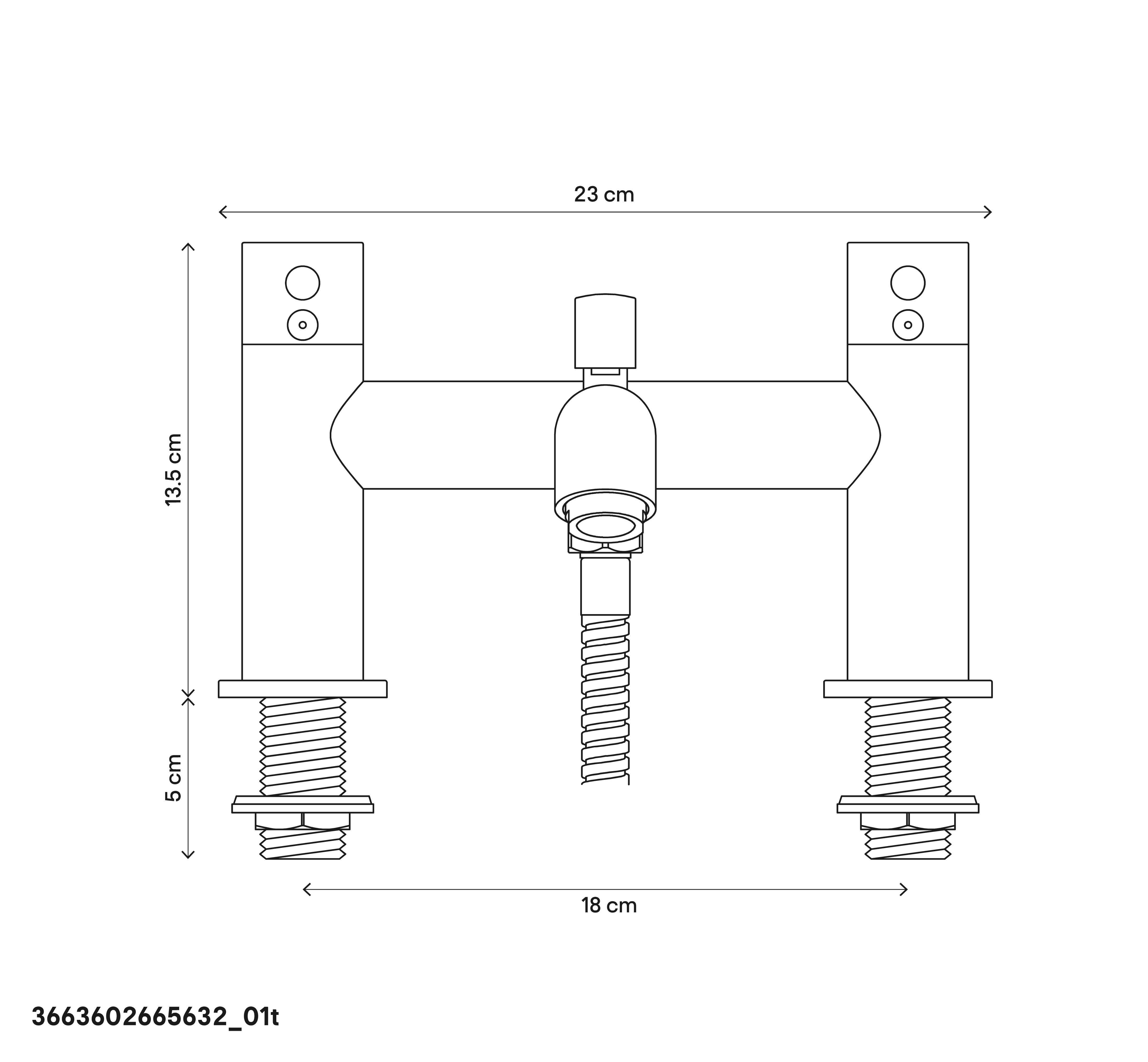 GoodHome Hoffell 2 Tap-hole Shower mixer Tap