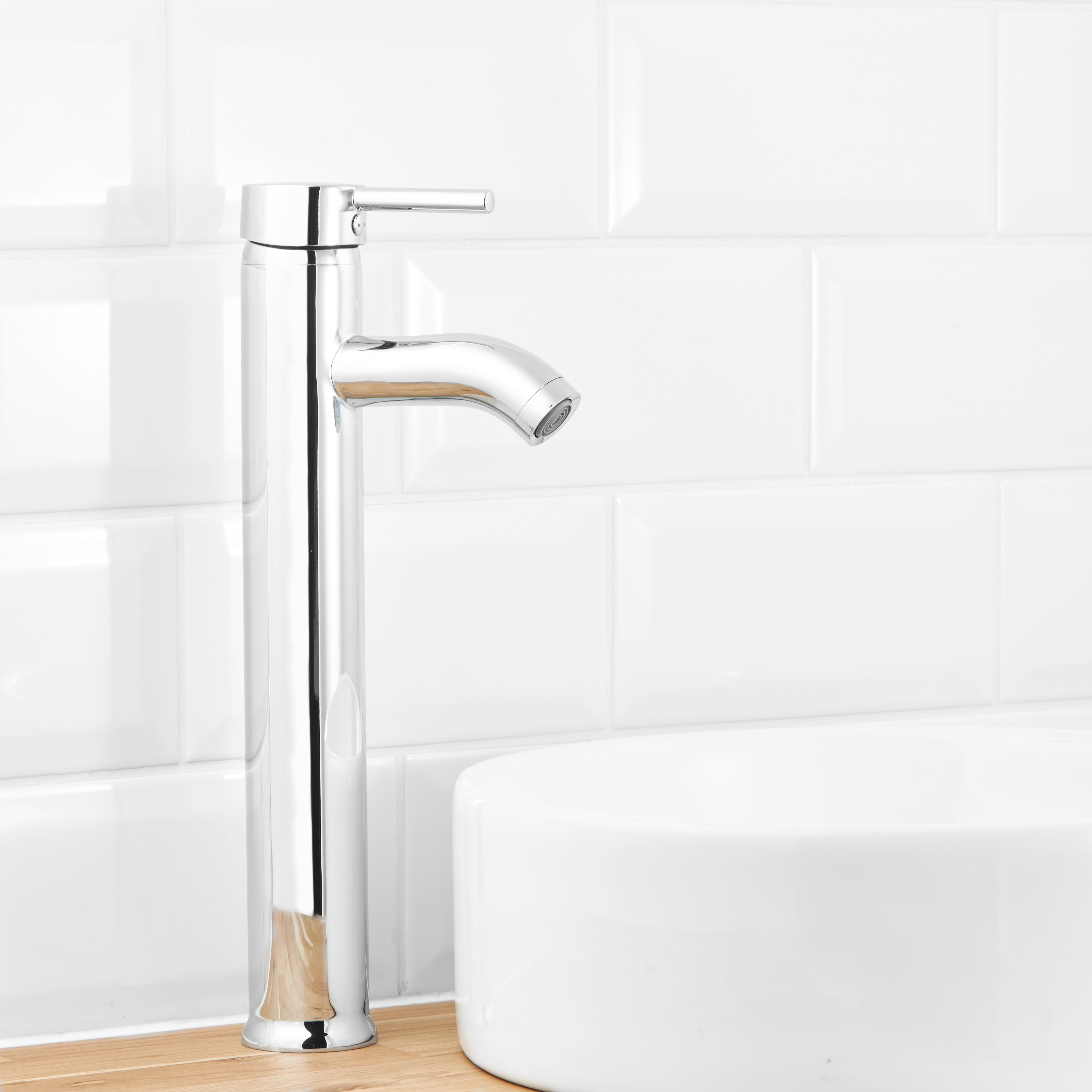 GoodHome Hoffell Tall Round Basin Mono mixer Tap