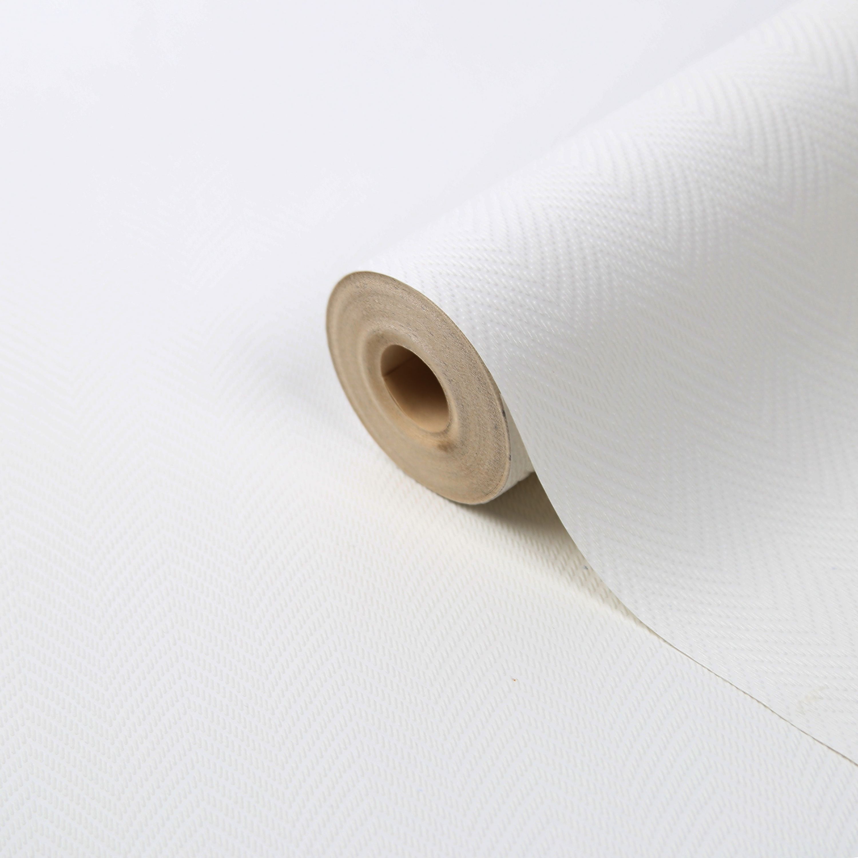 GoodHome Hura White Ridged effect Chevron Textured Wallpaper