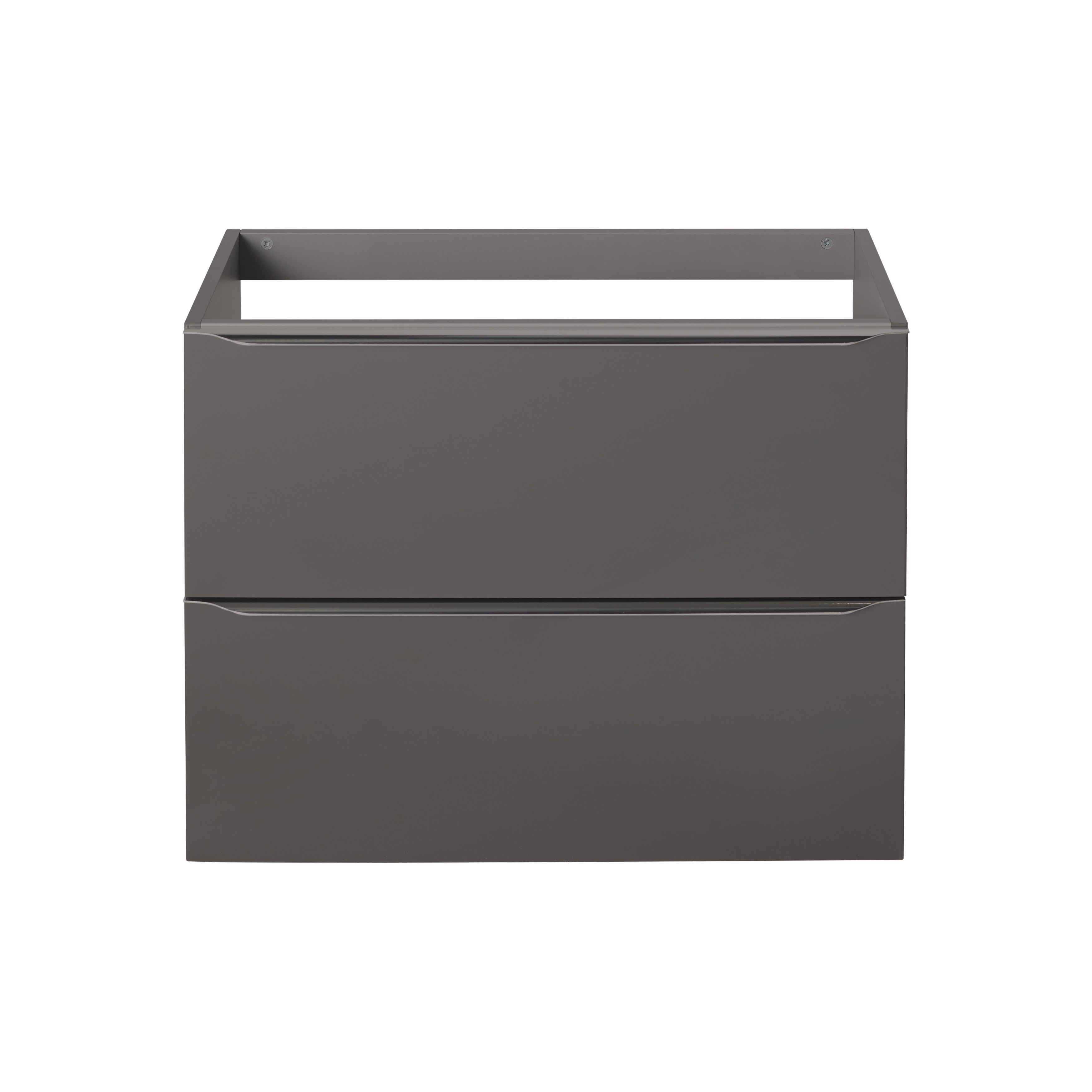 GoodHome Imandra Gloss Anthracite Wall-mounted Bathroom Vanity unit (H ...