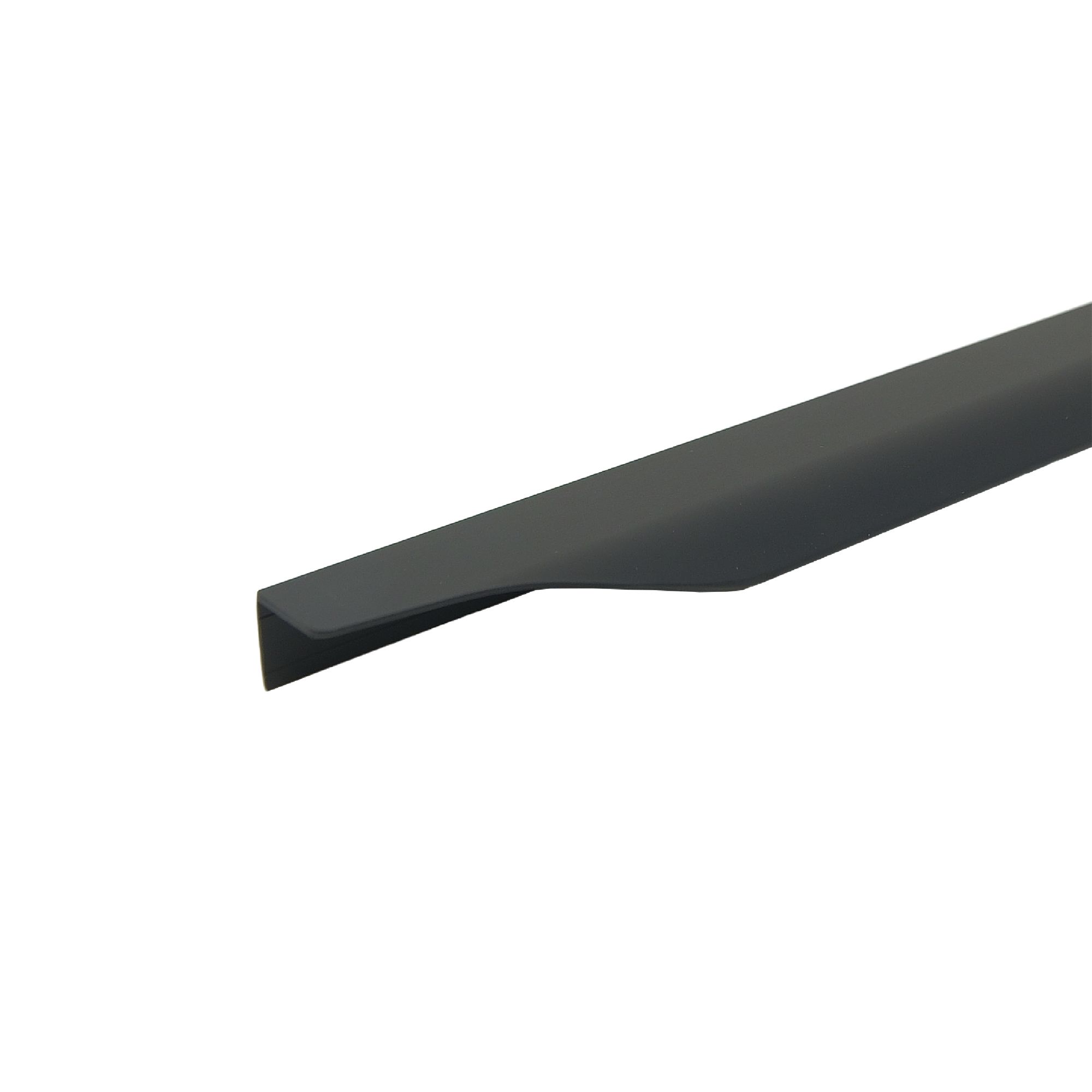GoodHome Imandra Matt Black Bathroom Curved Edge Handle (L)80cm (D)39mm ...