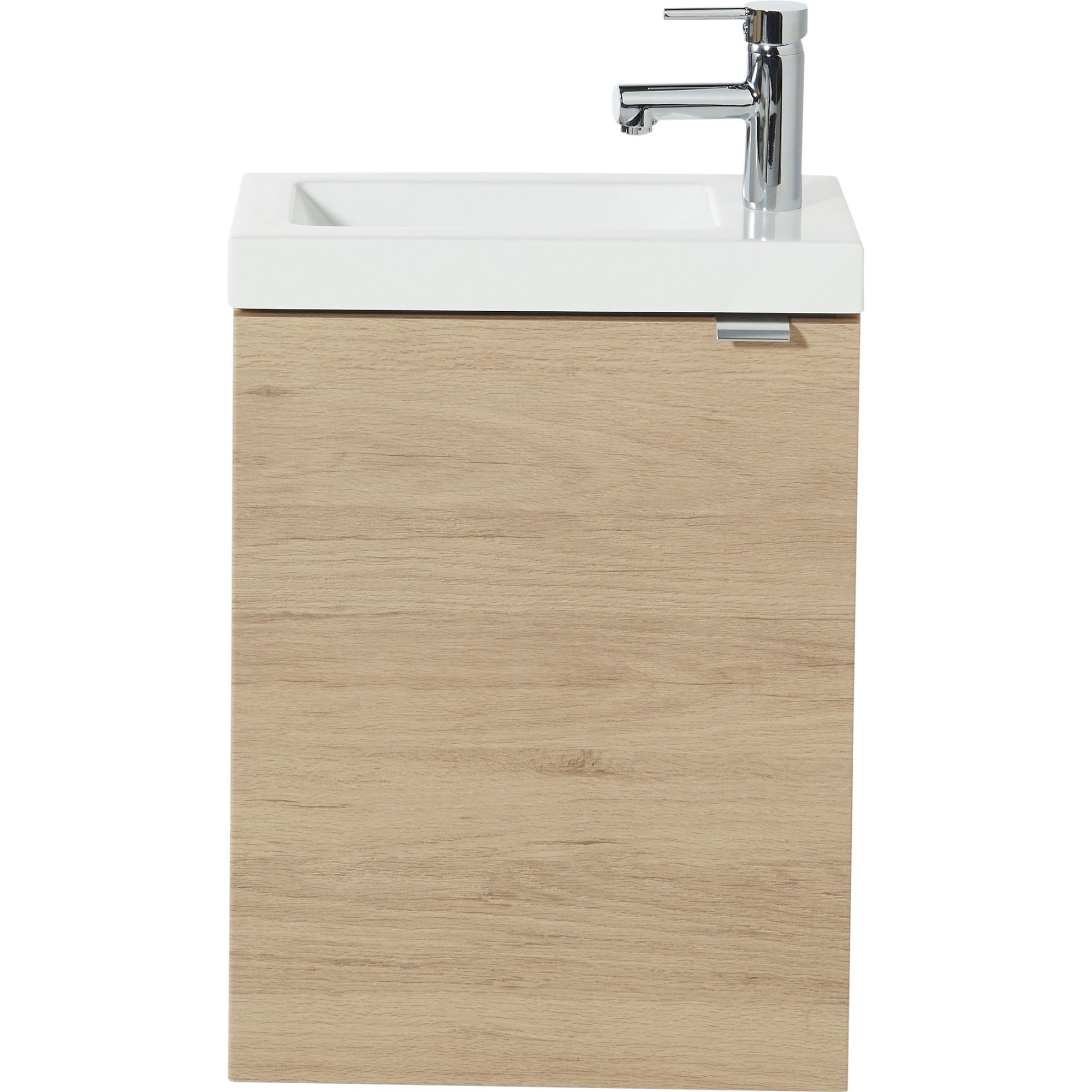 GoodHome Imandra Matt Oak effect Vanity unit & basin set (H)550mm | DIY ...