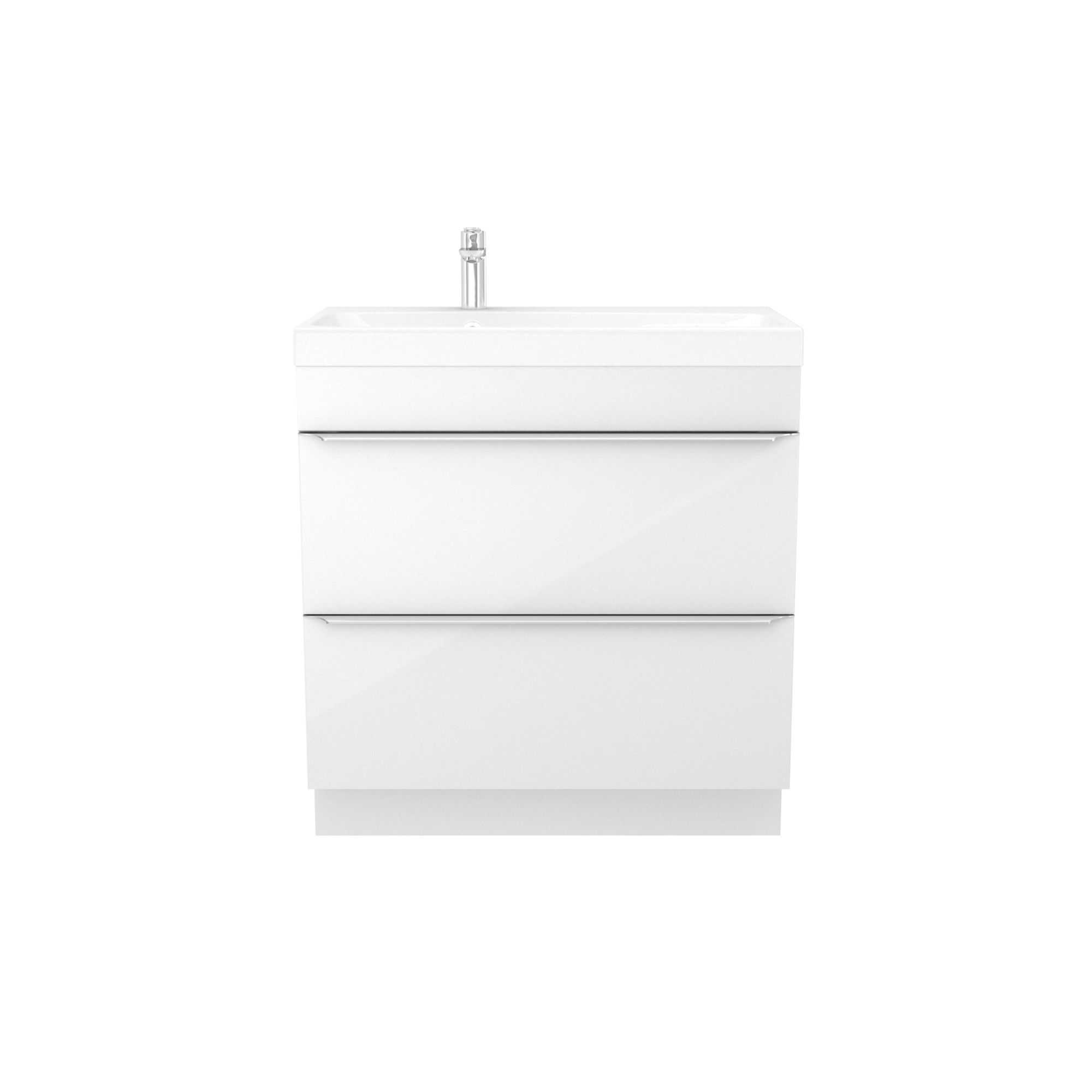 GoodHome Imandra & Mila White Freestanding Vanity unit & basin set (W ...
