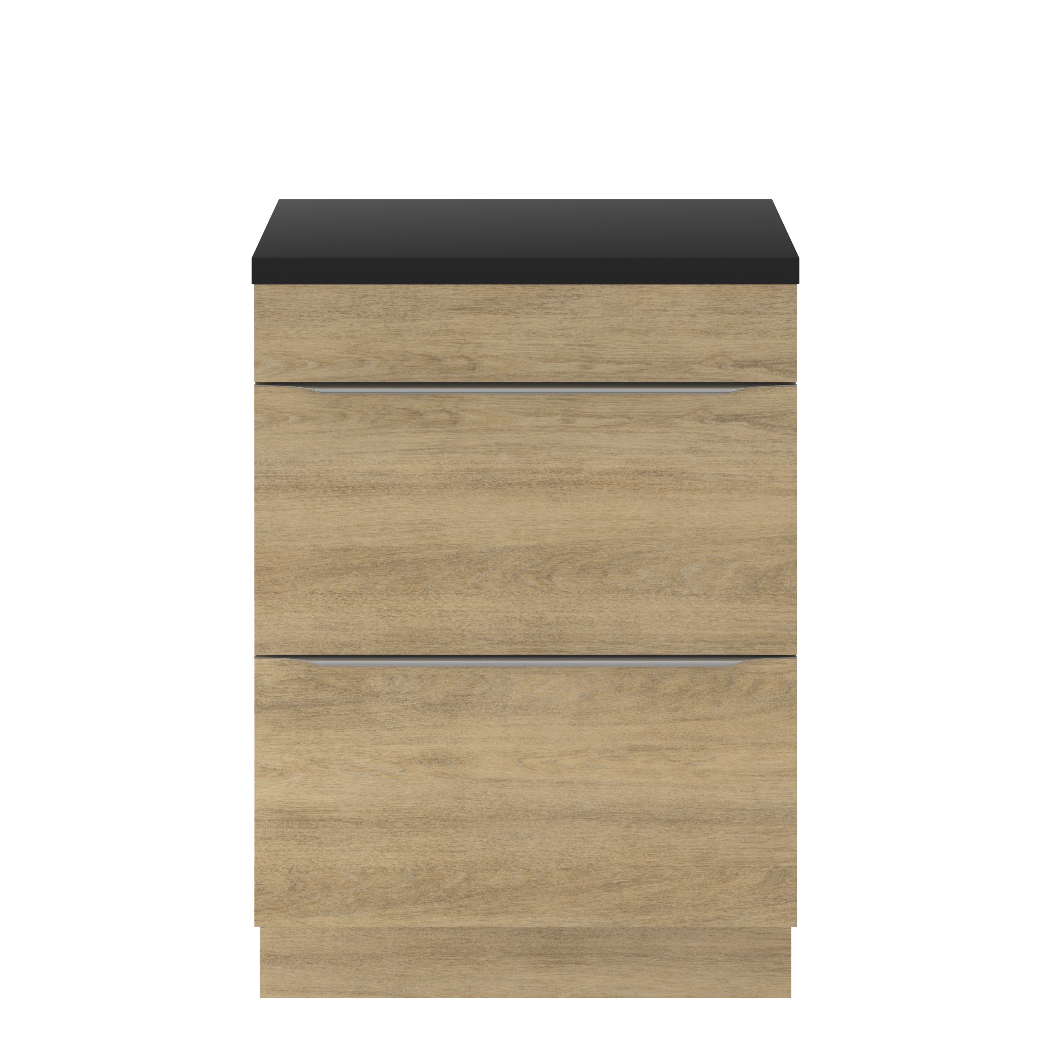 GoodHome Imandra Natural Oak effect Bathroom Cabinet (H) 820mm (W) 600mm