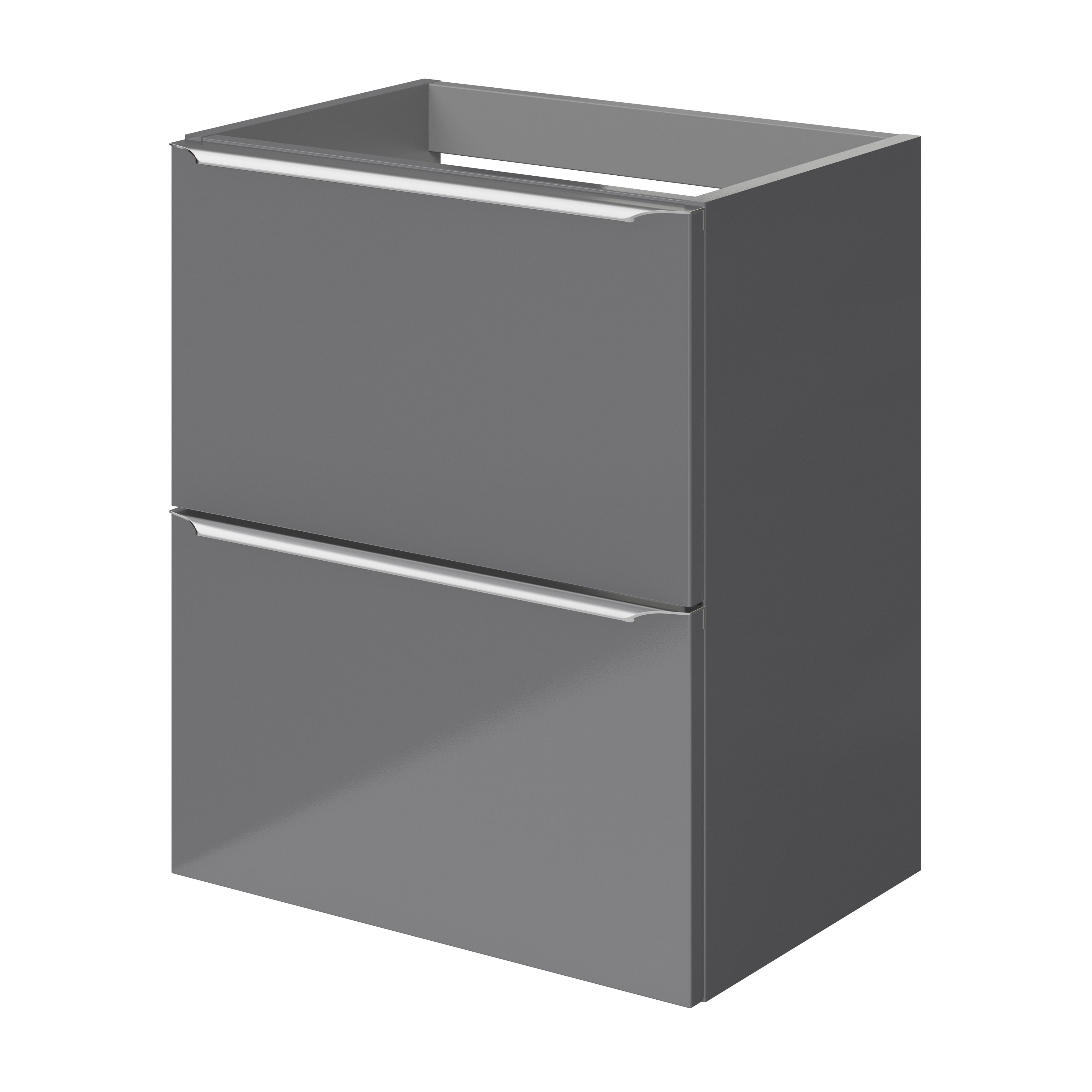 GoodHome Imandra Slimline Gloss Grey Wall-mounted Bathroom Cabinet (H ...