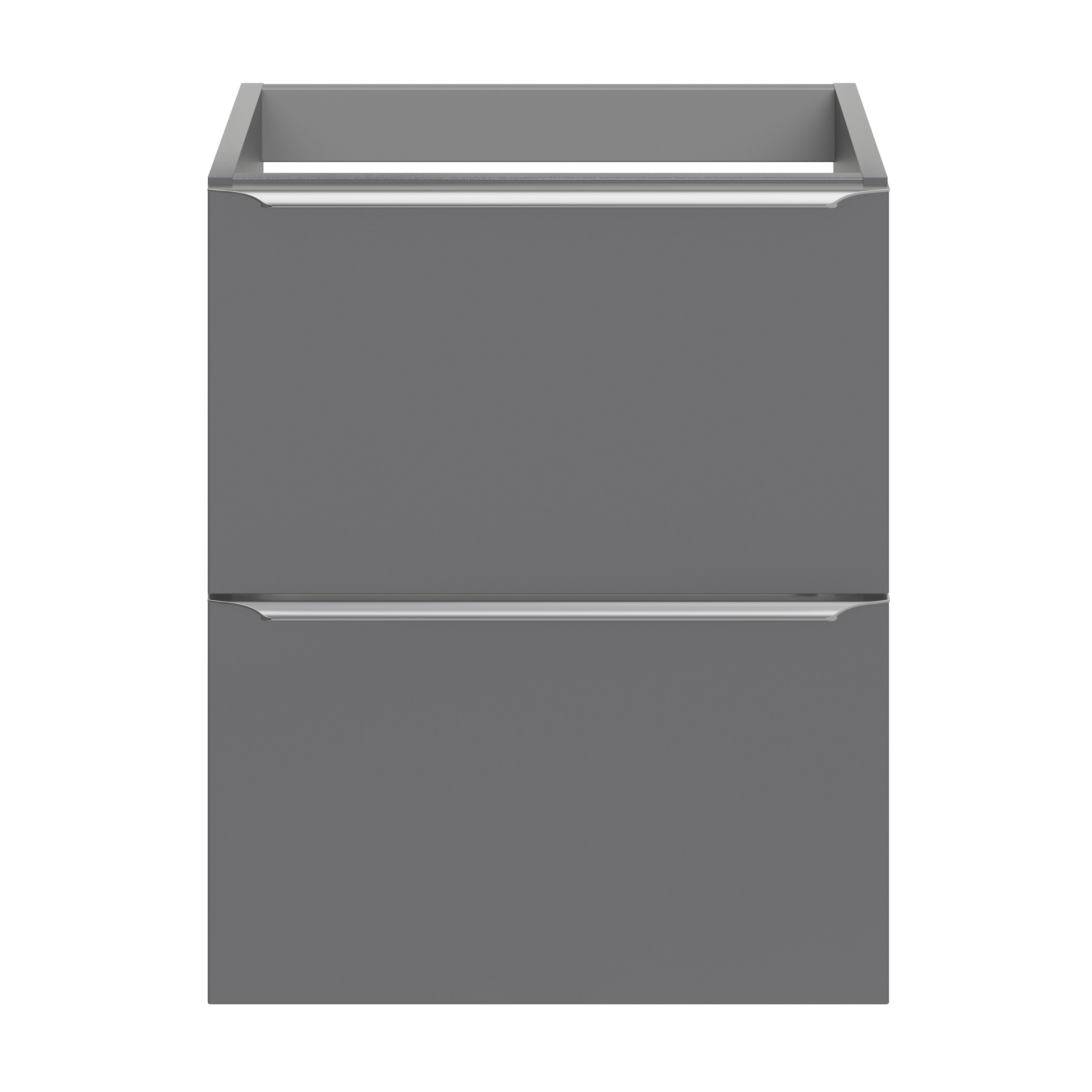 GoodHome Imandra Slimline Gloss Grey Wall-mounted Bathroom Cabinet (H ...