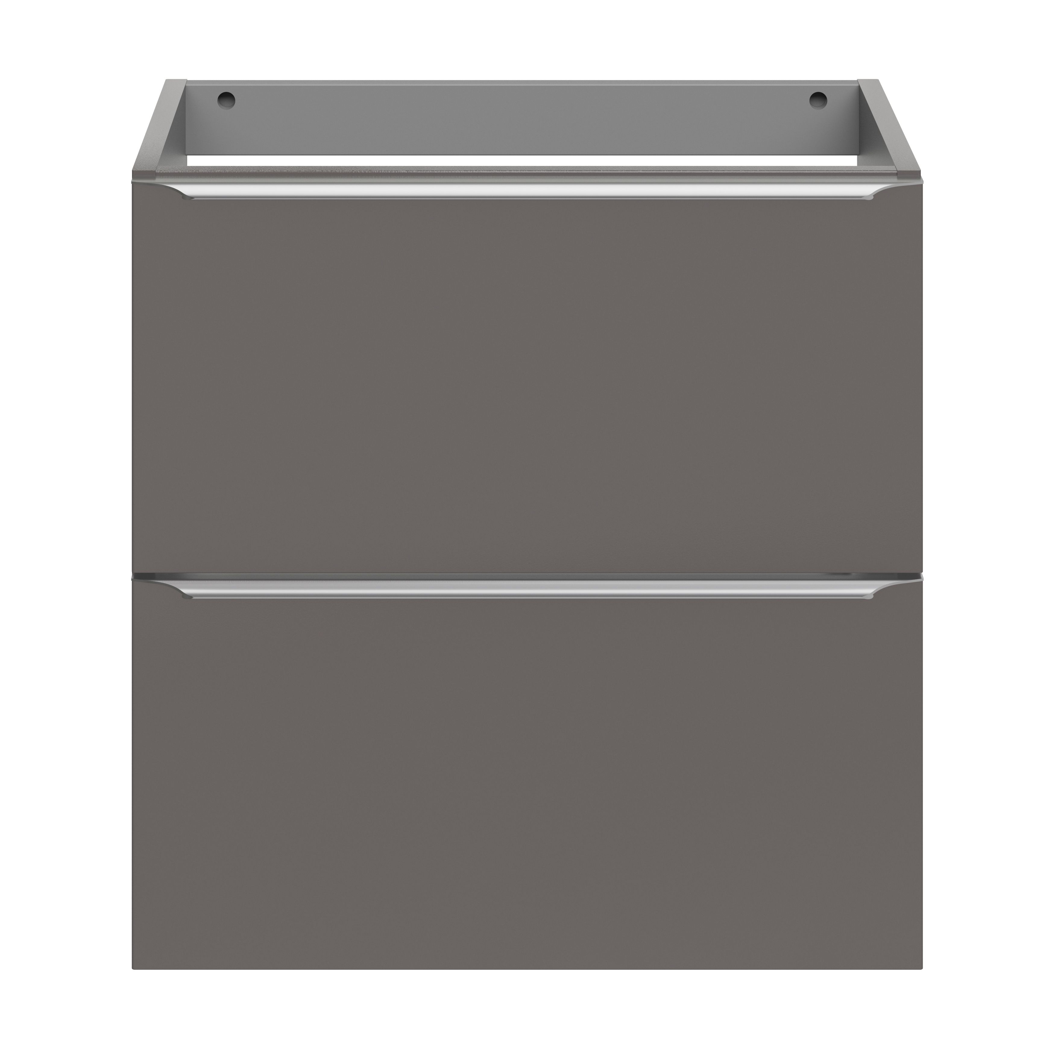 GoodHome Imandra Slimline Gloss Warm Grey Wall-mounted Bathroom Cabinet ...