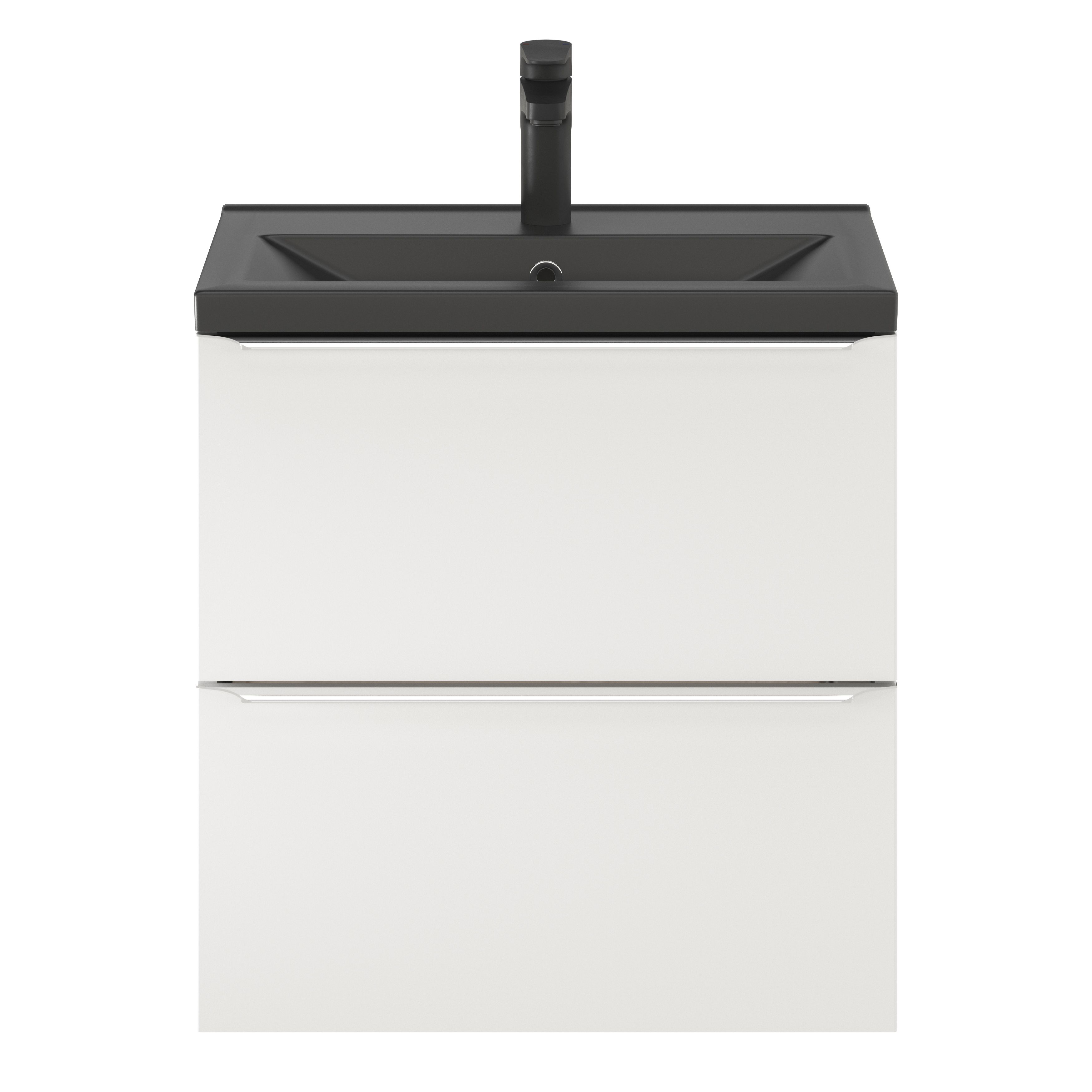 GoodHome Imandra Slimline Gloss White Wall-mounted Bathroom Cabinet (H ...