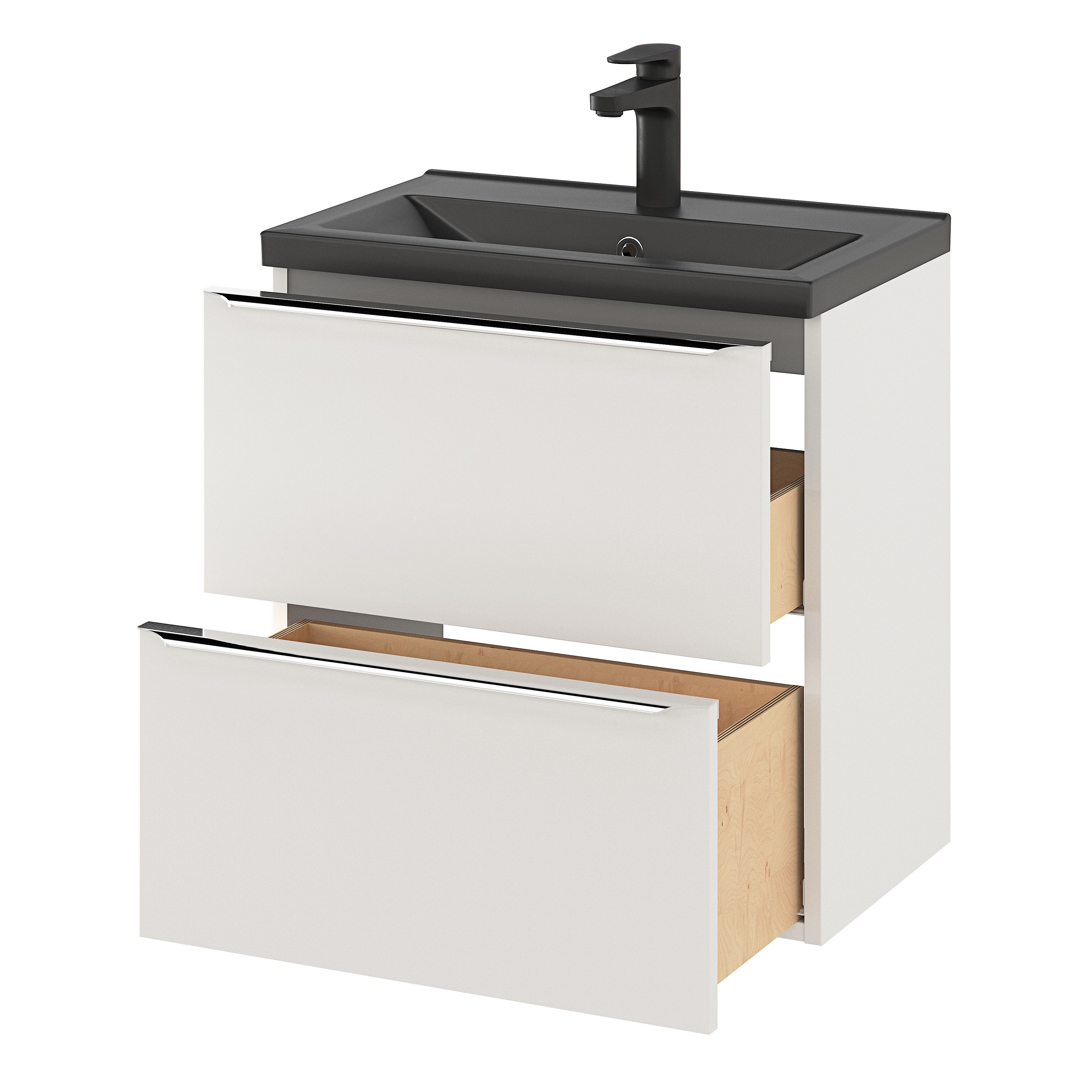 GoodHome Imandra Slimline Gloss White Wall-mounted Bathroom Cabinet (H ...