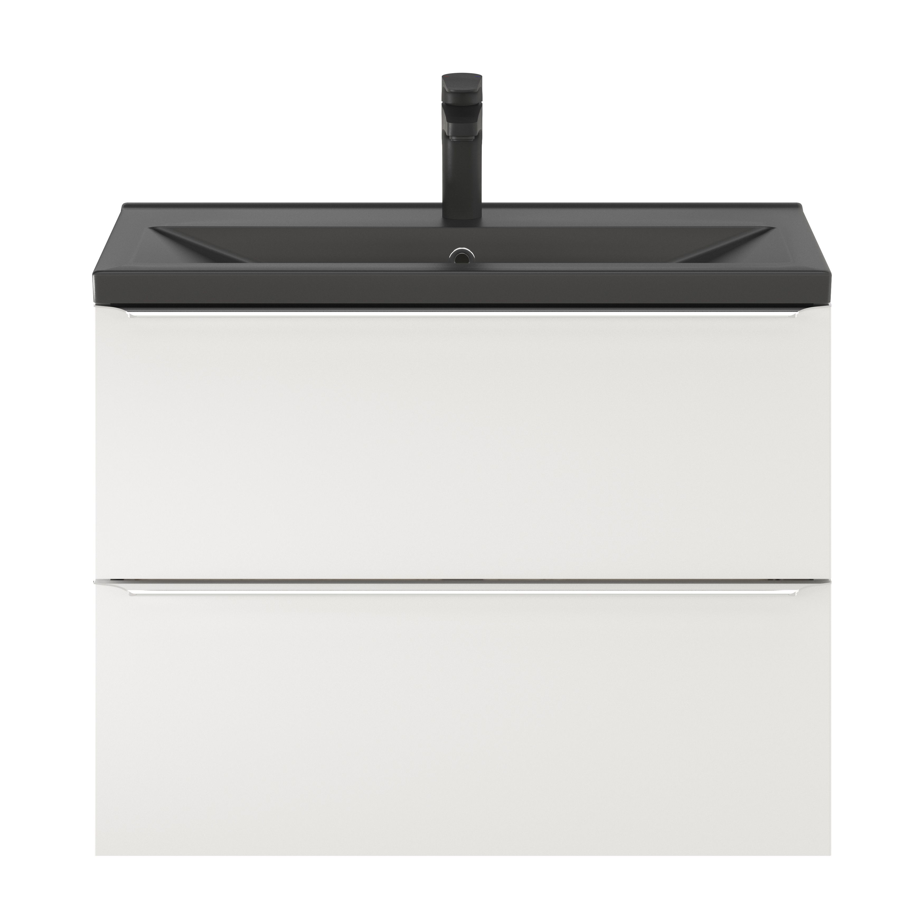 GoodHome Imandra Slimline Gloss White Wall-mounted Bathroom Cabinet (H ...