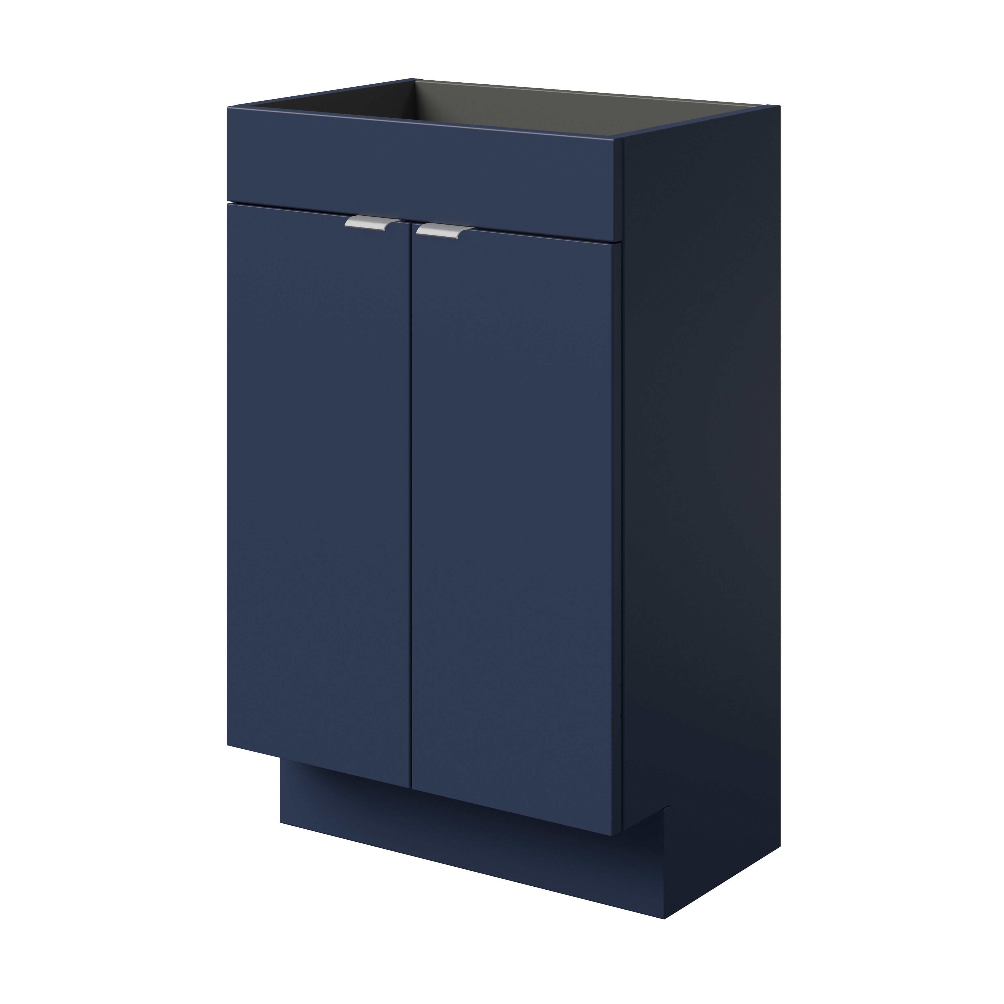 GoodHome Imandra Slimline Matt Blue Double Bathroom Cabinet (H) 820mm ...