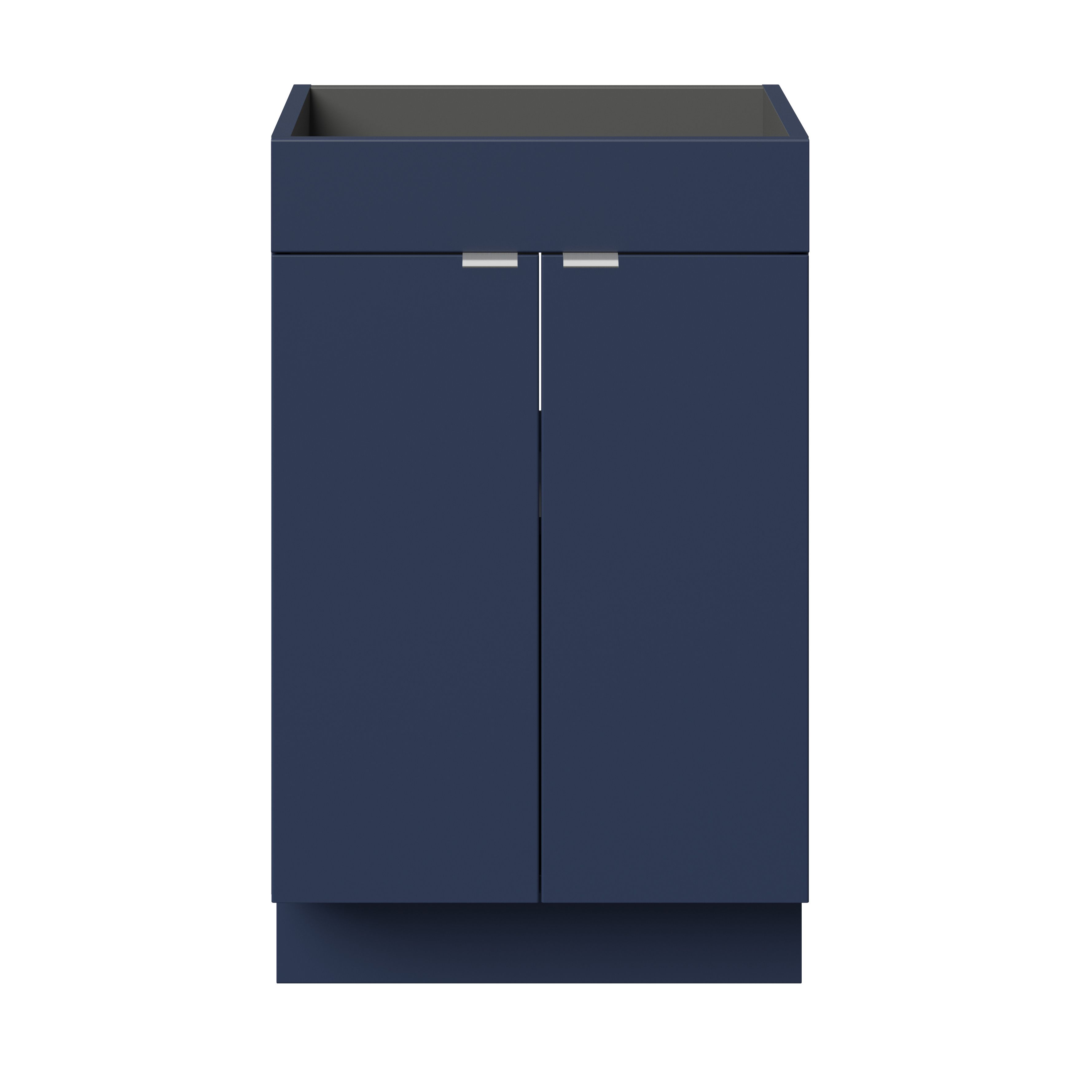 GoodHome Imandra Slimline Matt Blue Double Bathroom Cabinet (H) 820mm ...