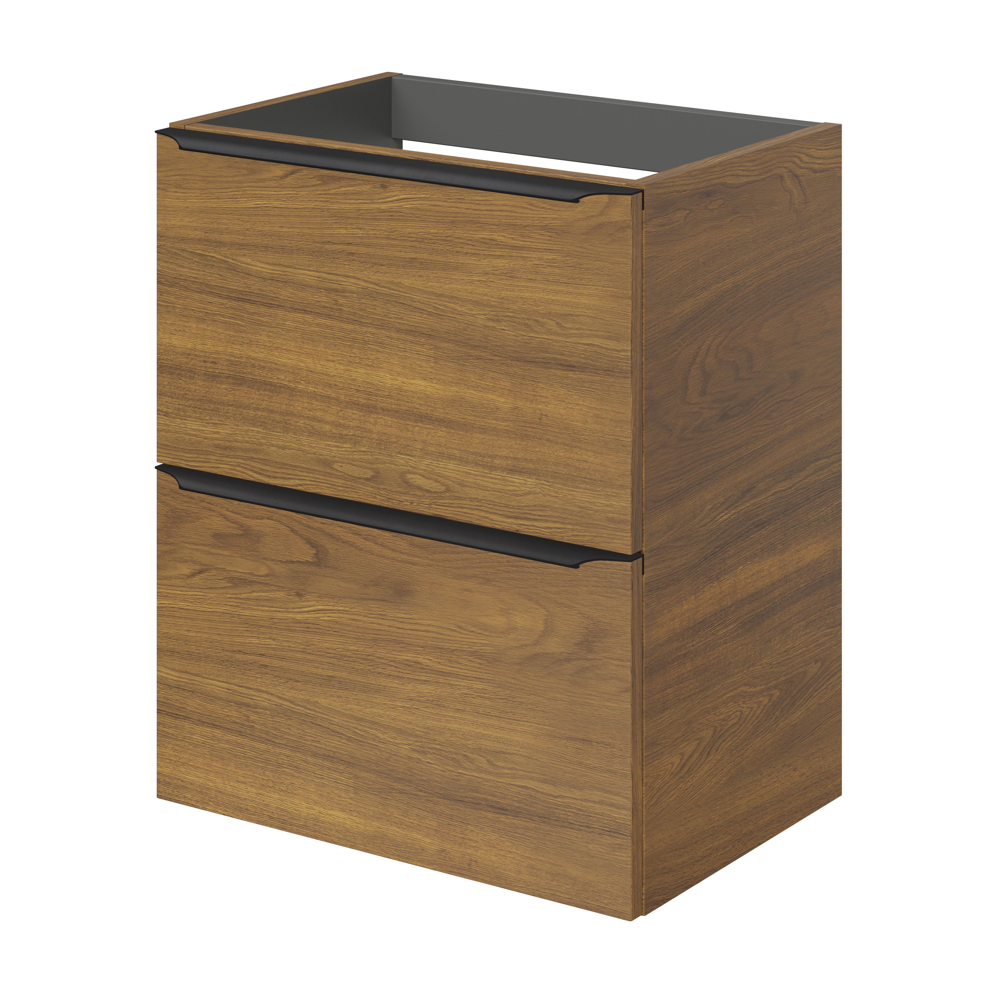 GoodHome Imandra Slimline Walnut effect Wall-mounted Bathroom Cabinet ...