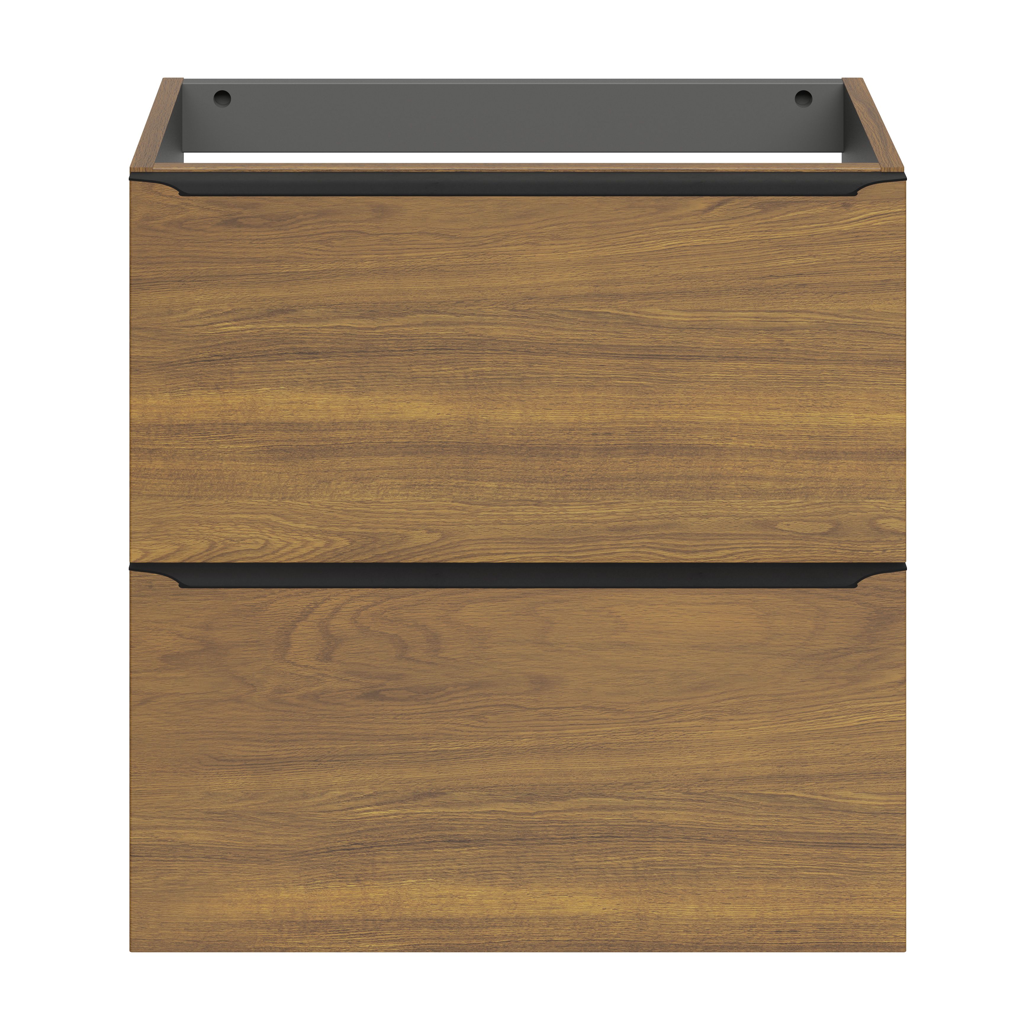 GoodHome Imandra Slimline Walnut effect Wall-mounted Bathroom Cabinet ...