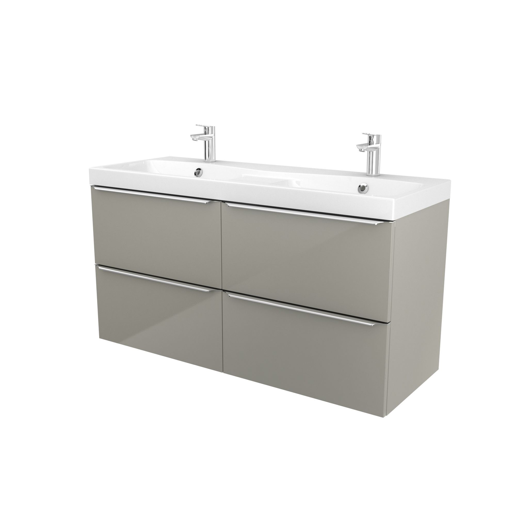 GoodHome Imandra Taupe Vanity unit & basin set (W)1204mm | DIY at B&Q