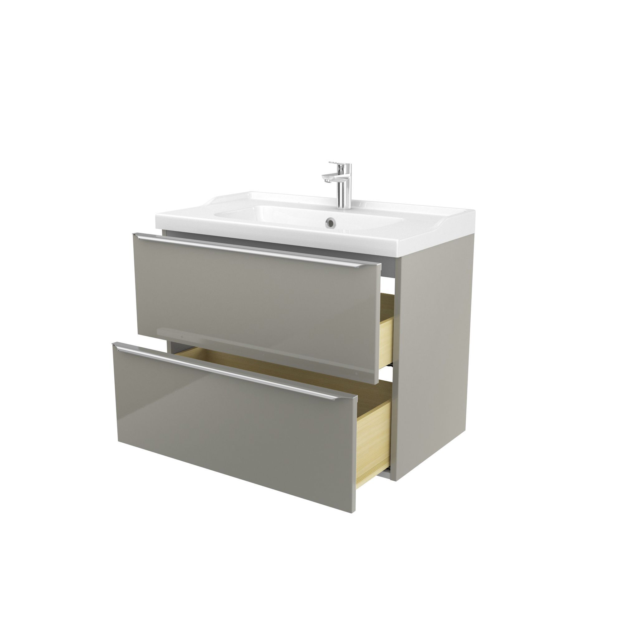 GoodHome Imandra Taupe Vanity unit & basin set (W)804mm | DIY at B&Q
