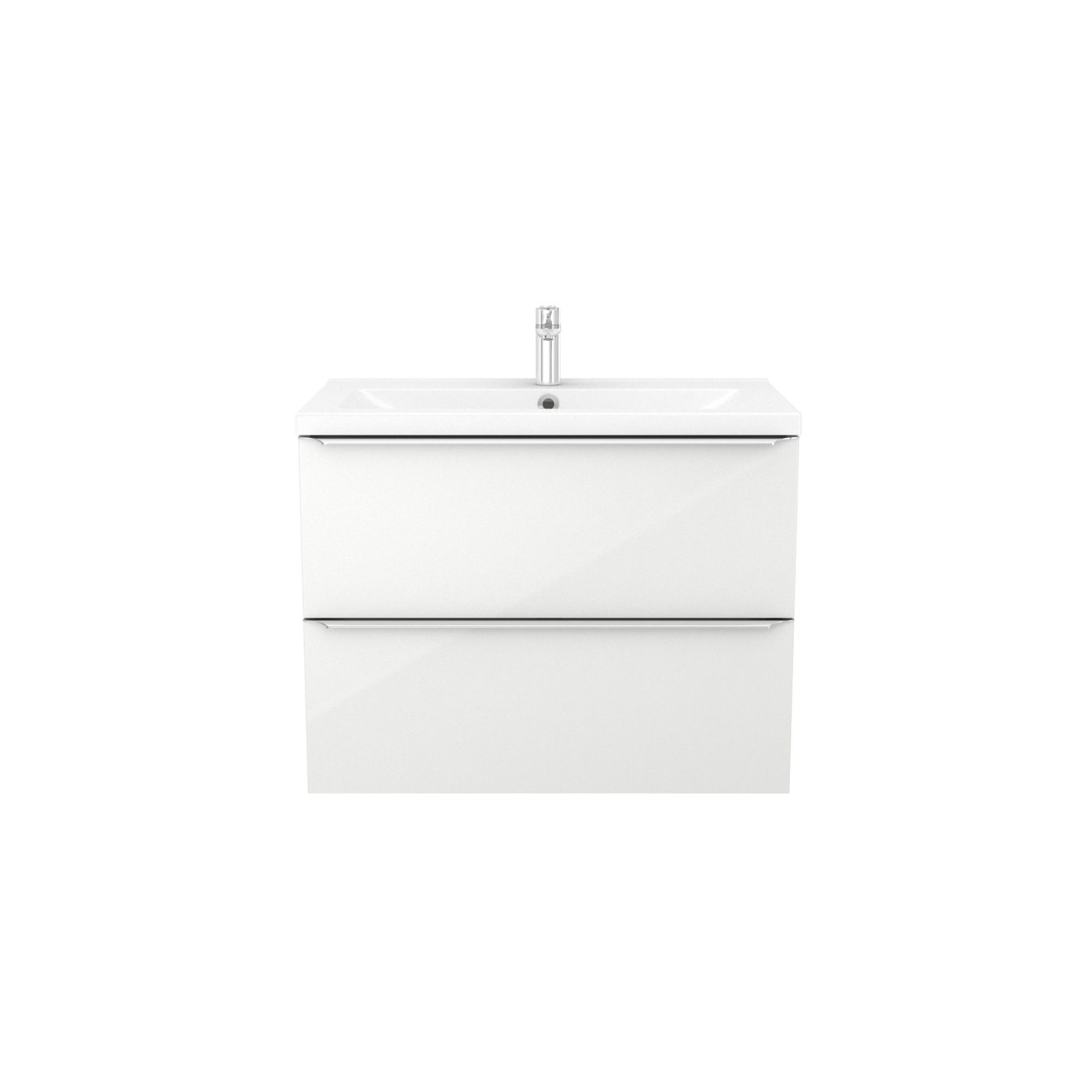 GoodHome Imandra White Wall-mounted Vanity unit & basin set - Includes ...