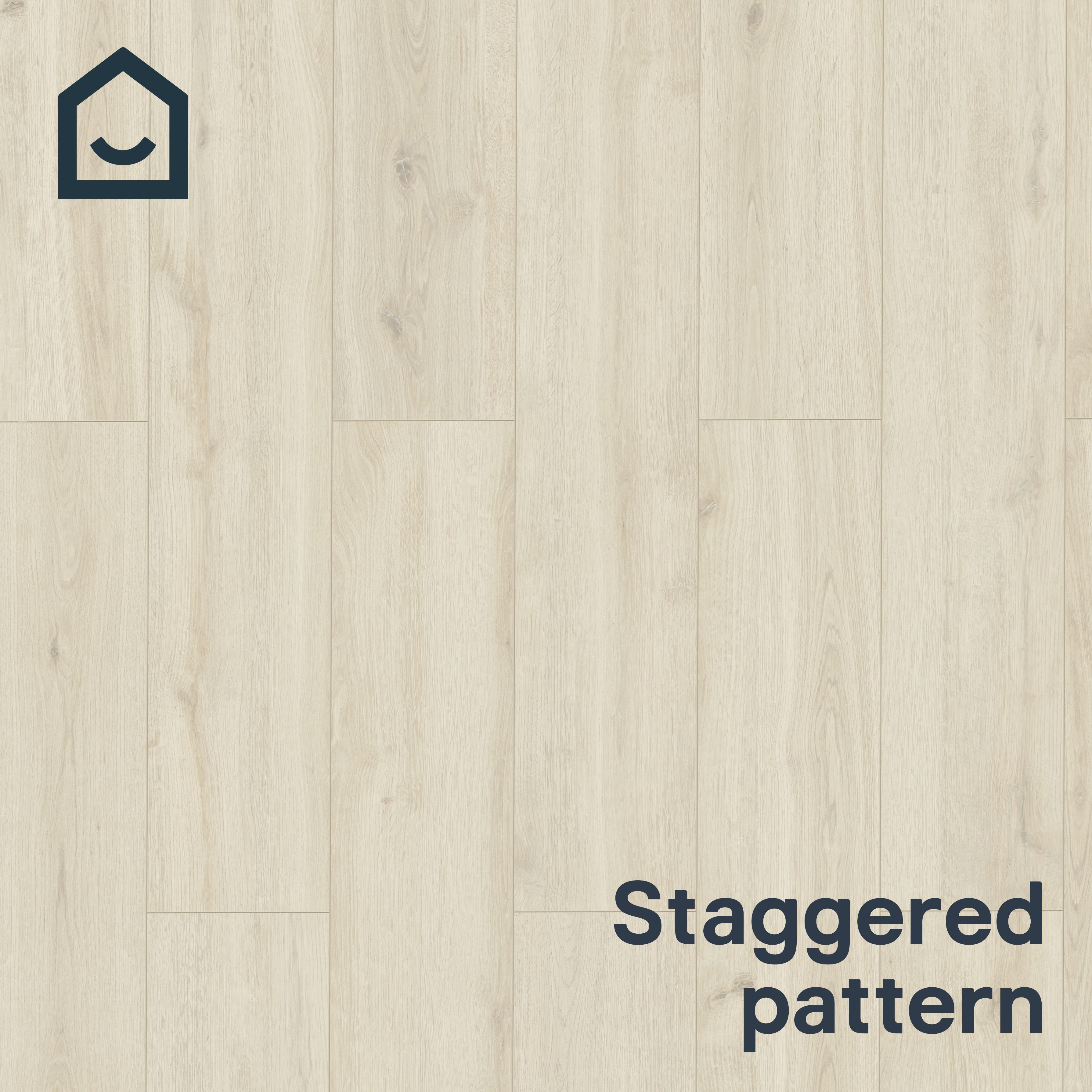GOODHOME ITALO WHITE BLEACHED OAK EFFECT TEXTURED CLICK VINYL PLANKS, 2 ...