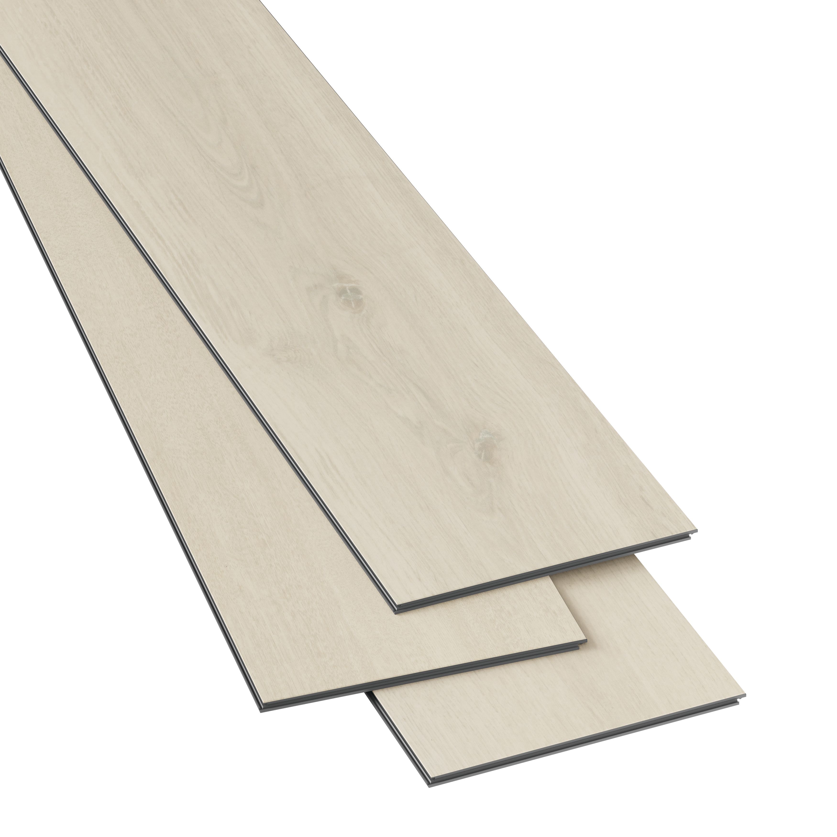 GoodHome Italo White Bleached Oak effect Textured Click vinyl Planks, 2 ...