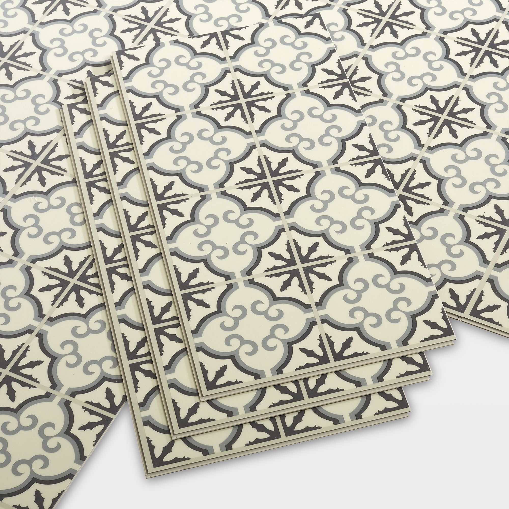 GoodHome Jazy Flower Mosaic effect Textured Luxury vinyl click Vinyl tile 2.23m