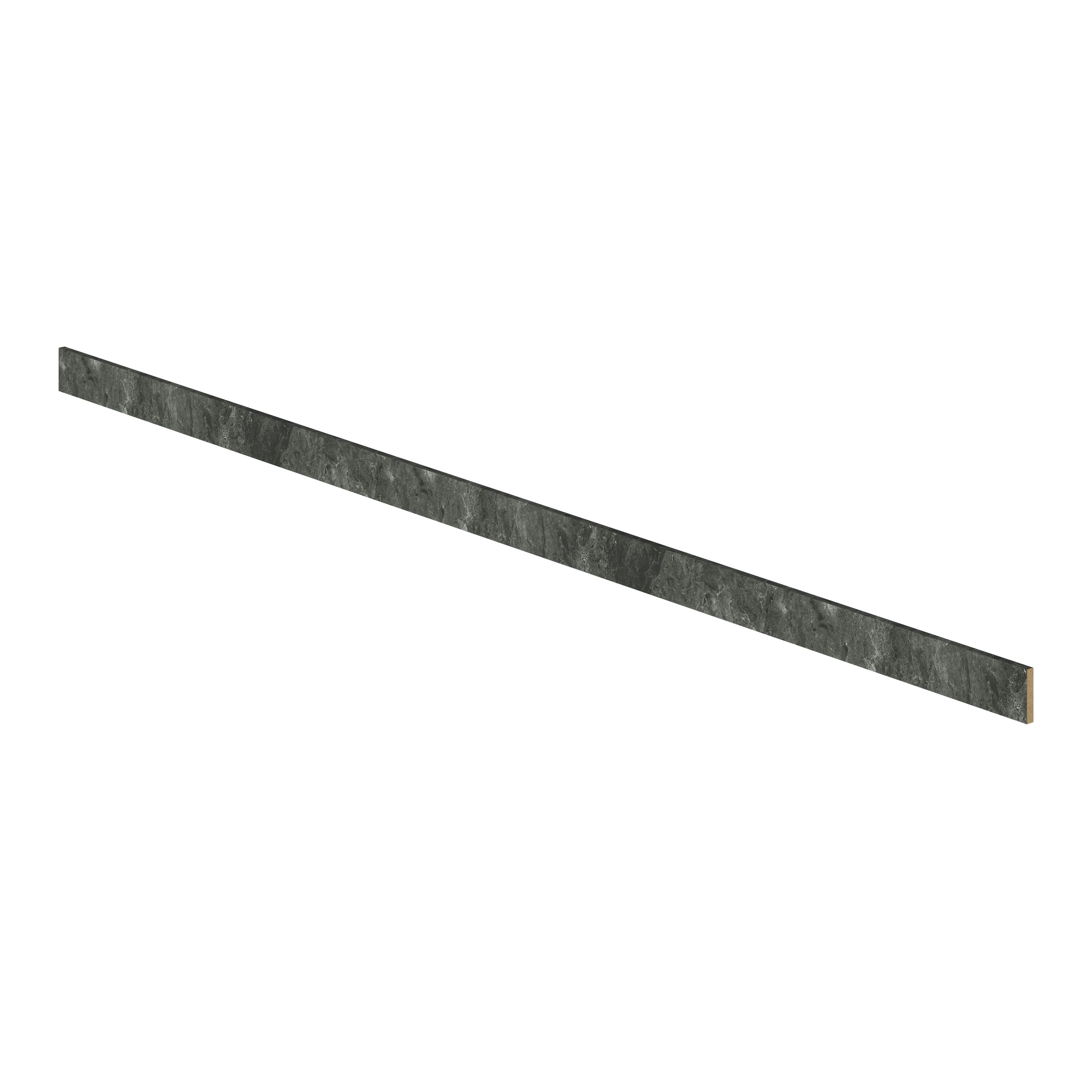 GoodHome Kala Matt Dark grey Marble effect Laminate Kitchen Upstand (L ...