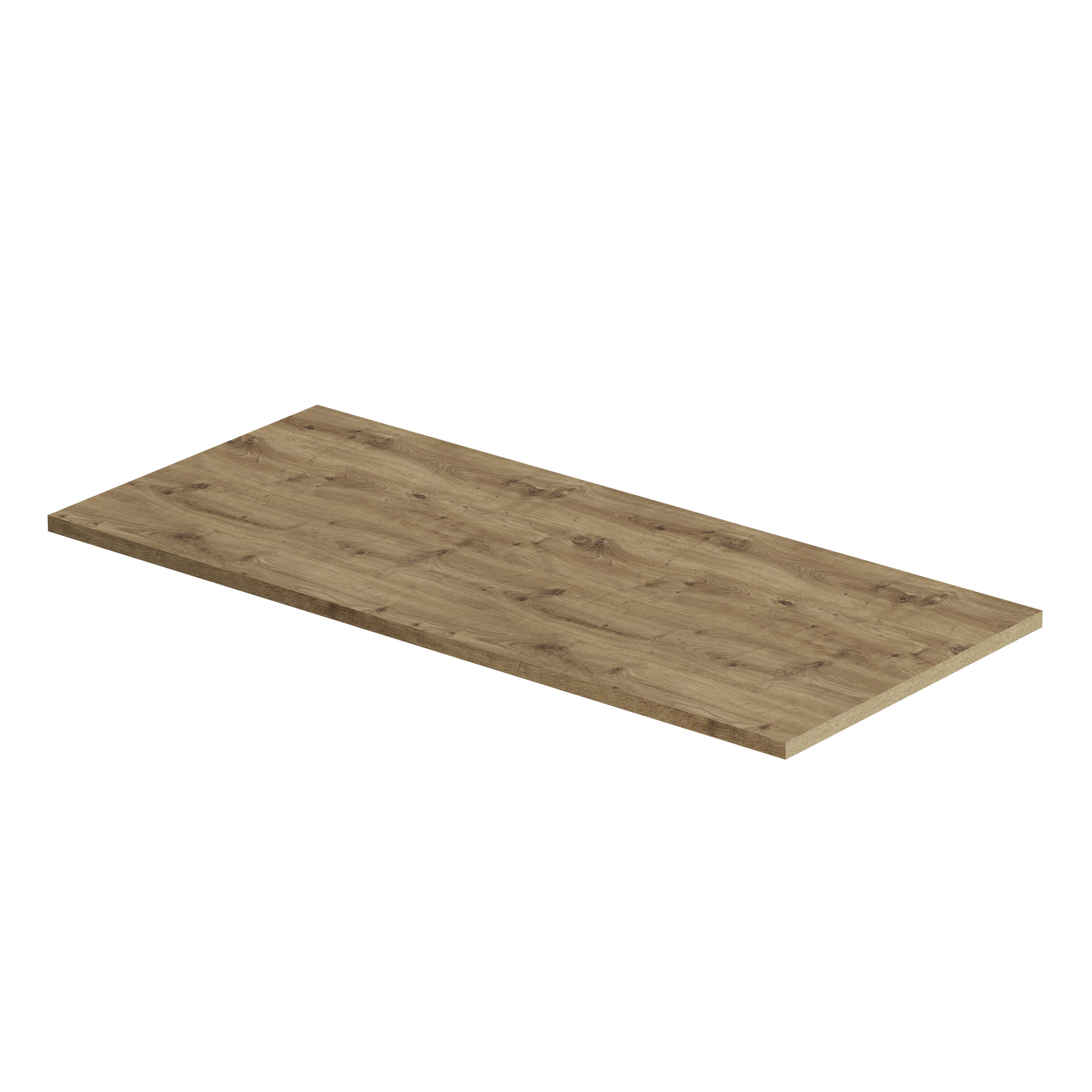 GoodHome Kala Oak effect Laminate Square edge Kitchen Breakfast bar, (L ...