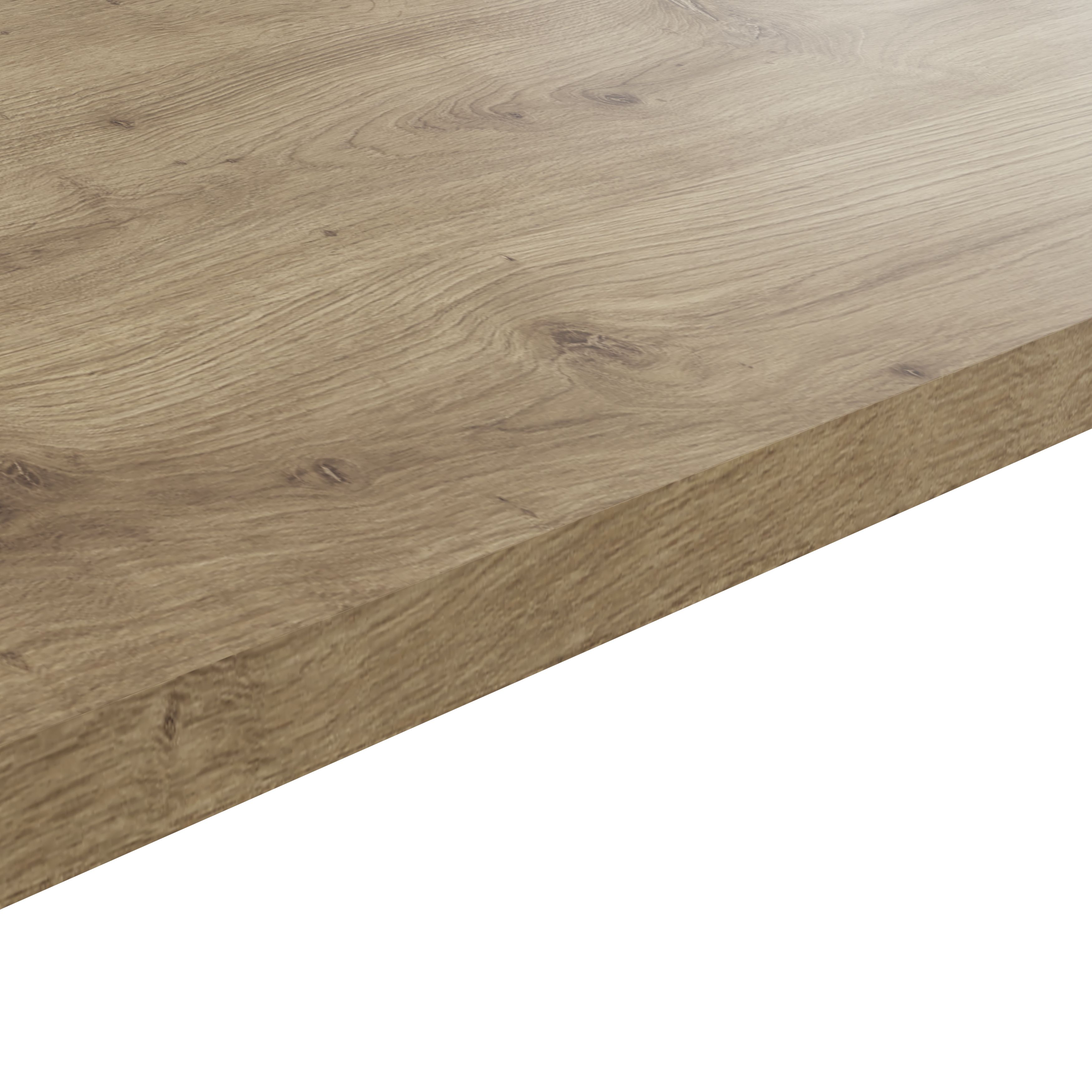 GoodHome Kala Oak effect Laminate Square edge Kitchen Breakfast bar, (L)2000mm (W)900mm (T)38mm